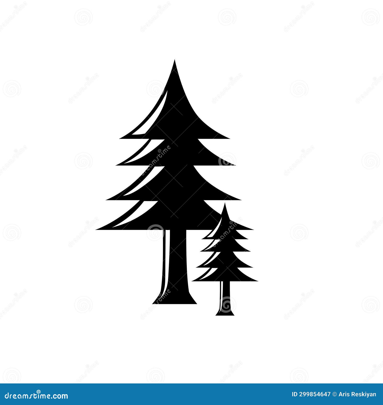 Vector of a Simple Pine Tree, this Vector is Good for Logos, Stock ...