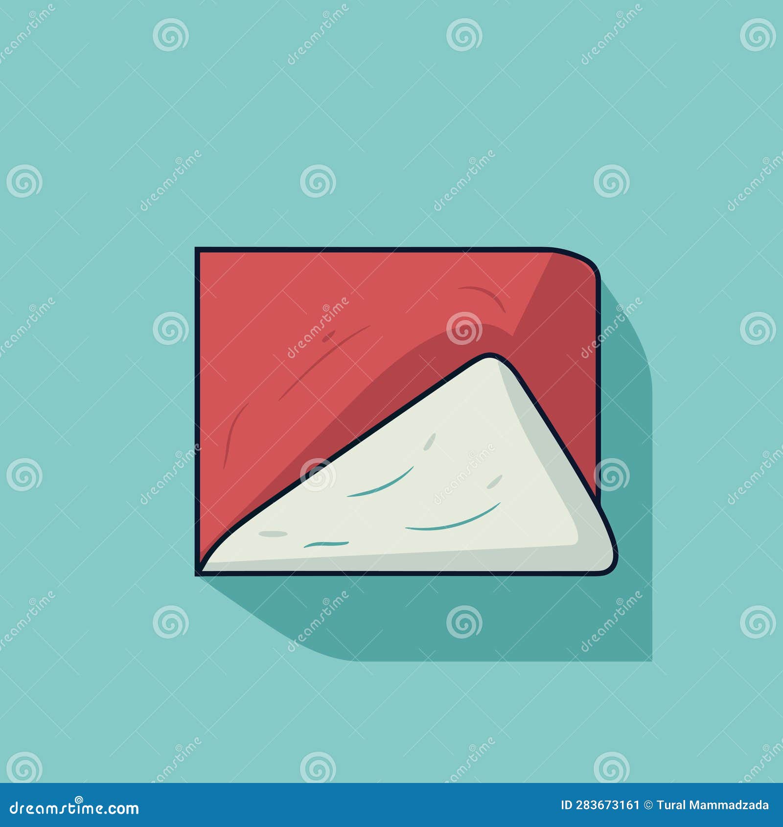 Vector of a Simple Red and White Icon on a Blue Background Stock Vector ...
