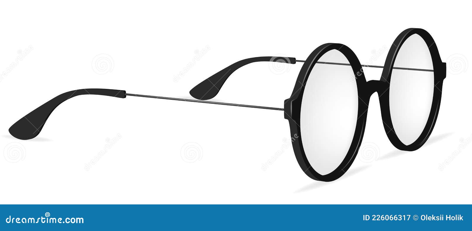 Vector Simple Round Glasses, Spectacles Stock Vector - Illustration of ...