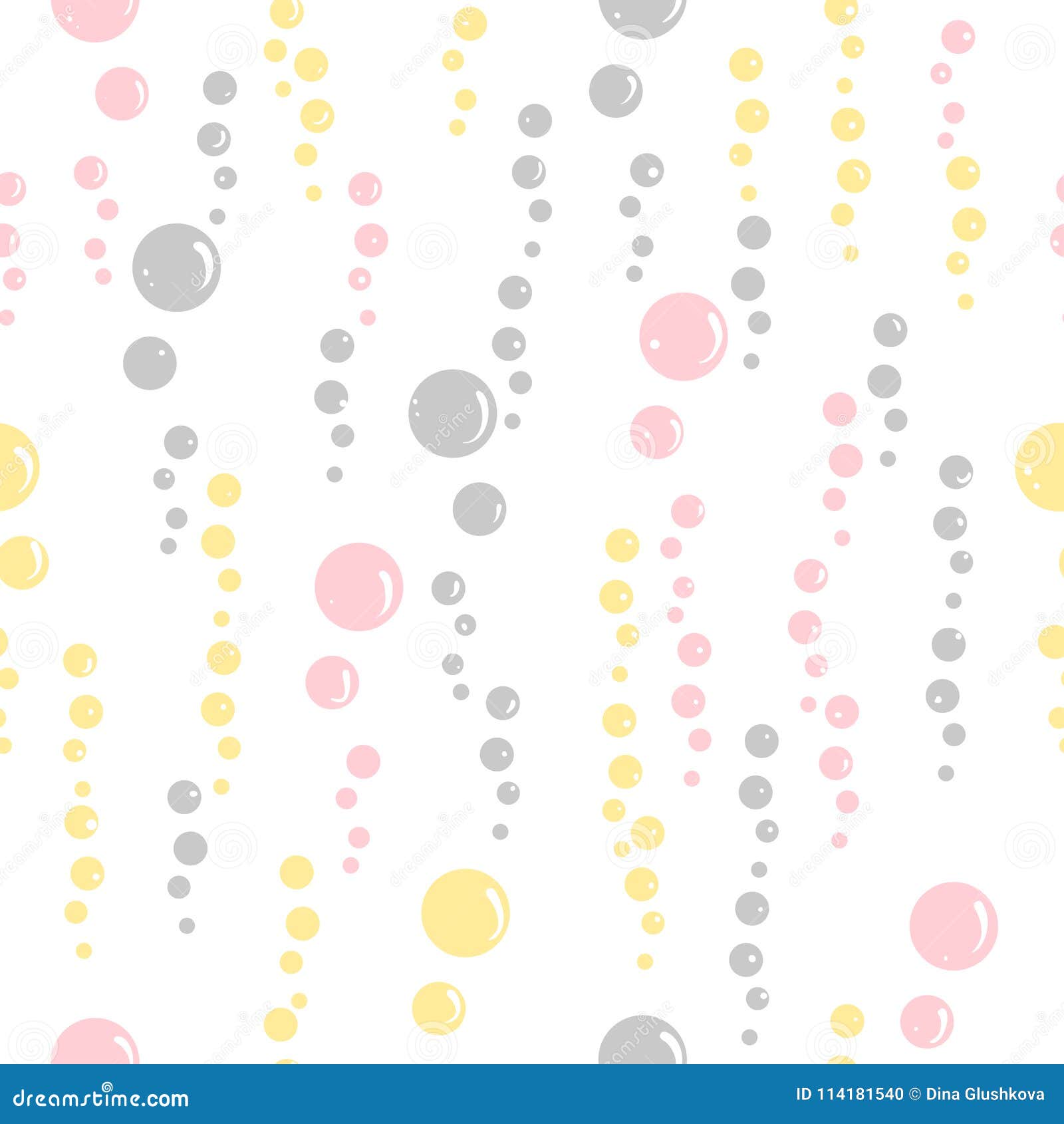 Vector Simple Seamless Pattern. Color Bubbles in the Water Stock Vector ...