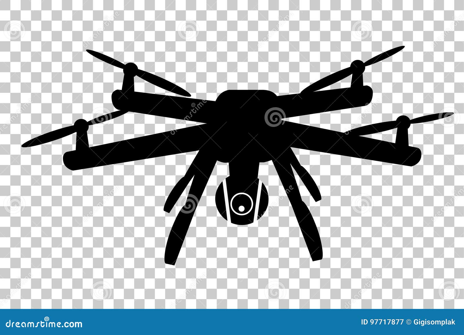Simple Silhouette Drone with Small Camera, at Transparent Effect ... Simple Silhouette Drone with Small Camera, at Transparent Effect ...