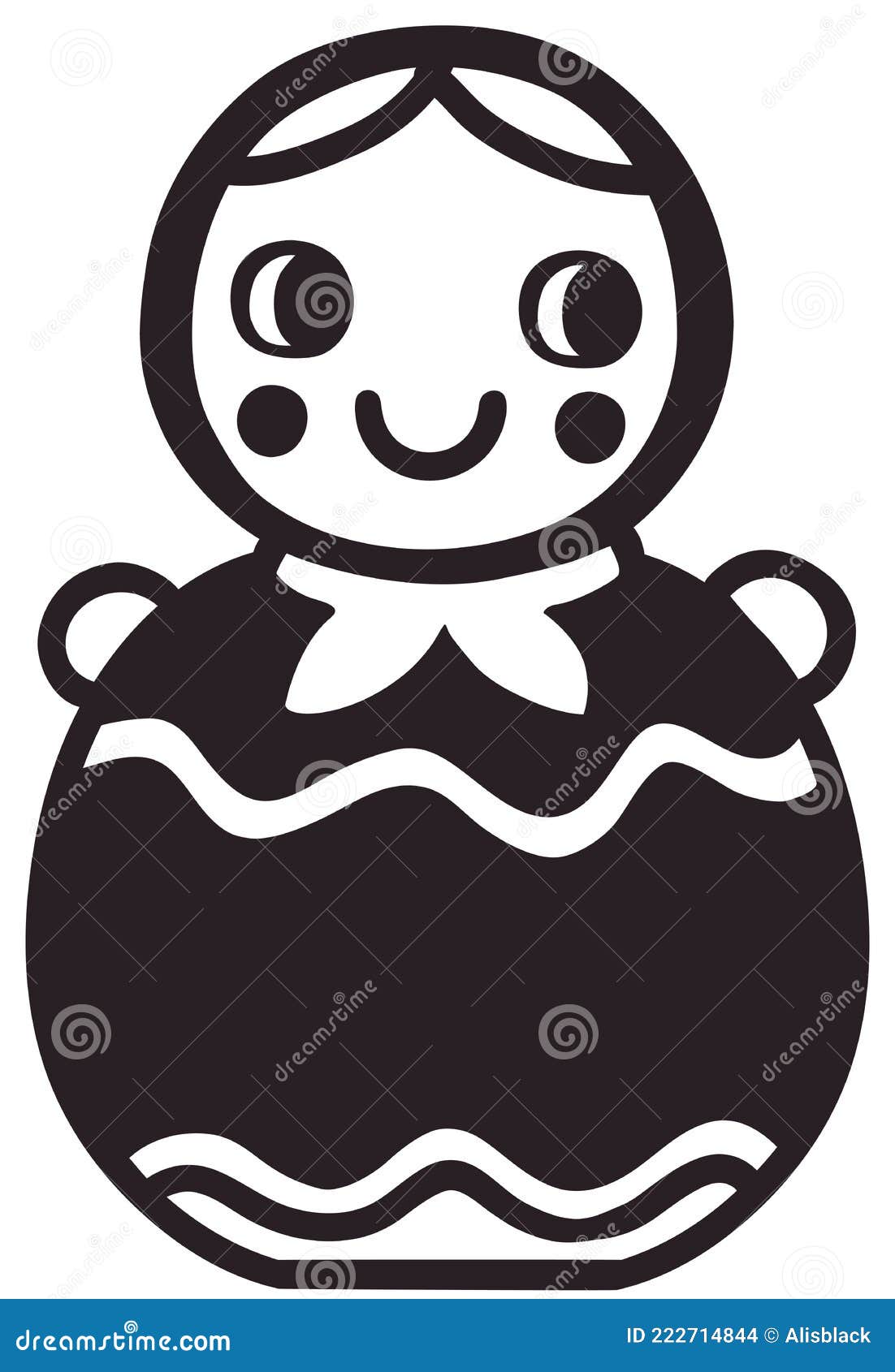 Vector Simple Stylized Image of a Cute Soviet Tumbler Toy Stock Vector ...