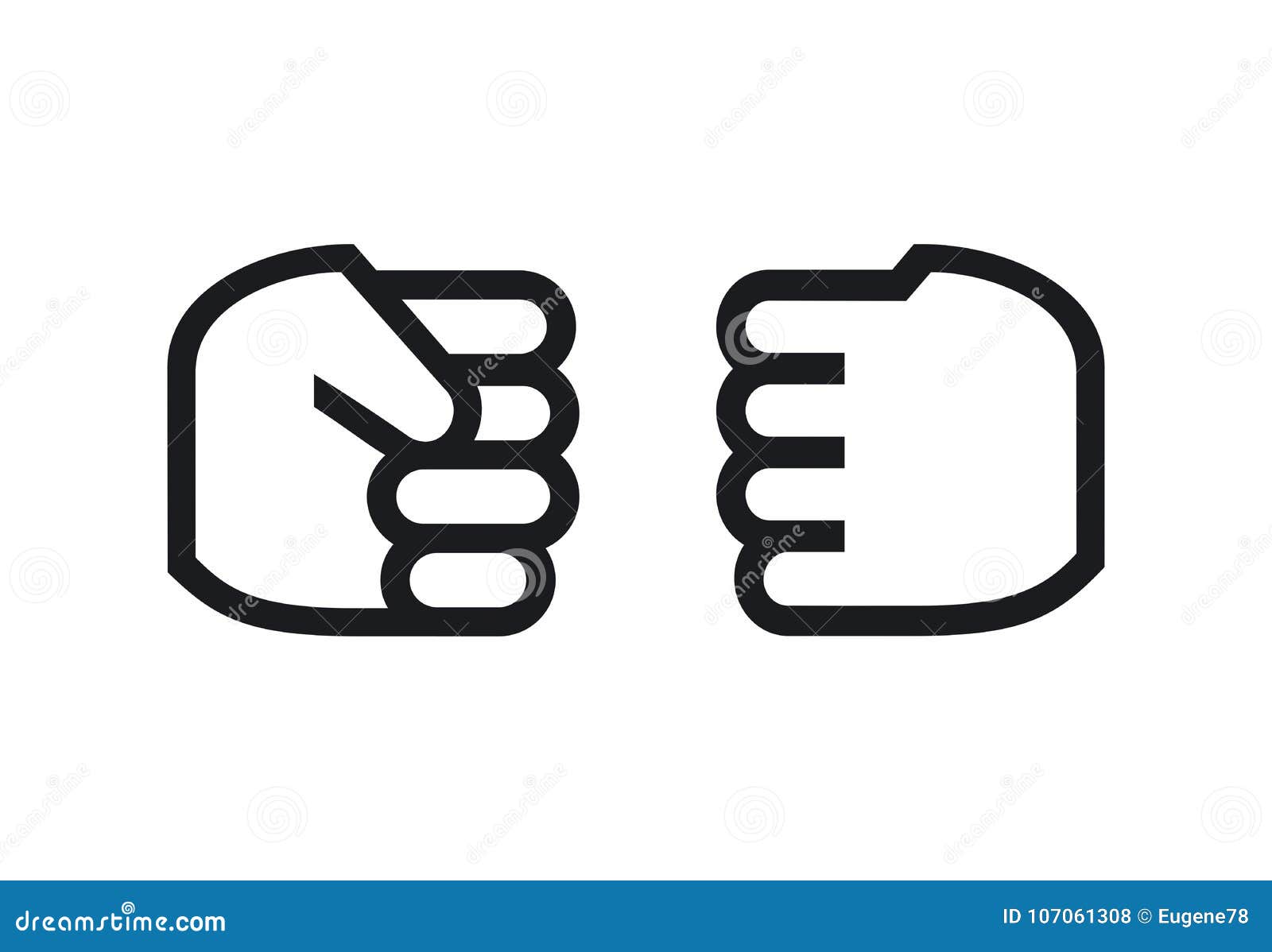 Fist symbol stock vector. Illustration of vector, hand - 107061308