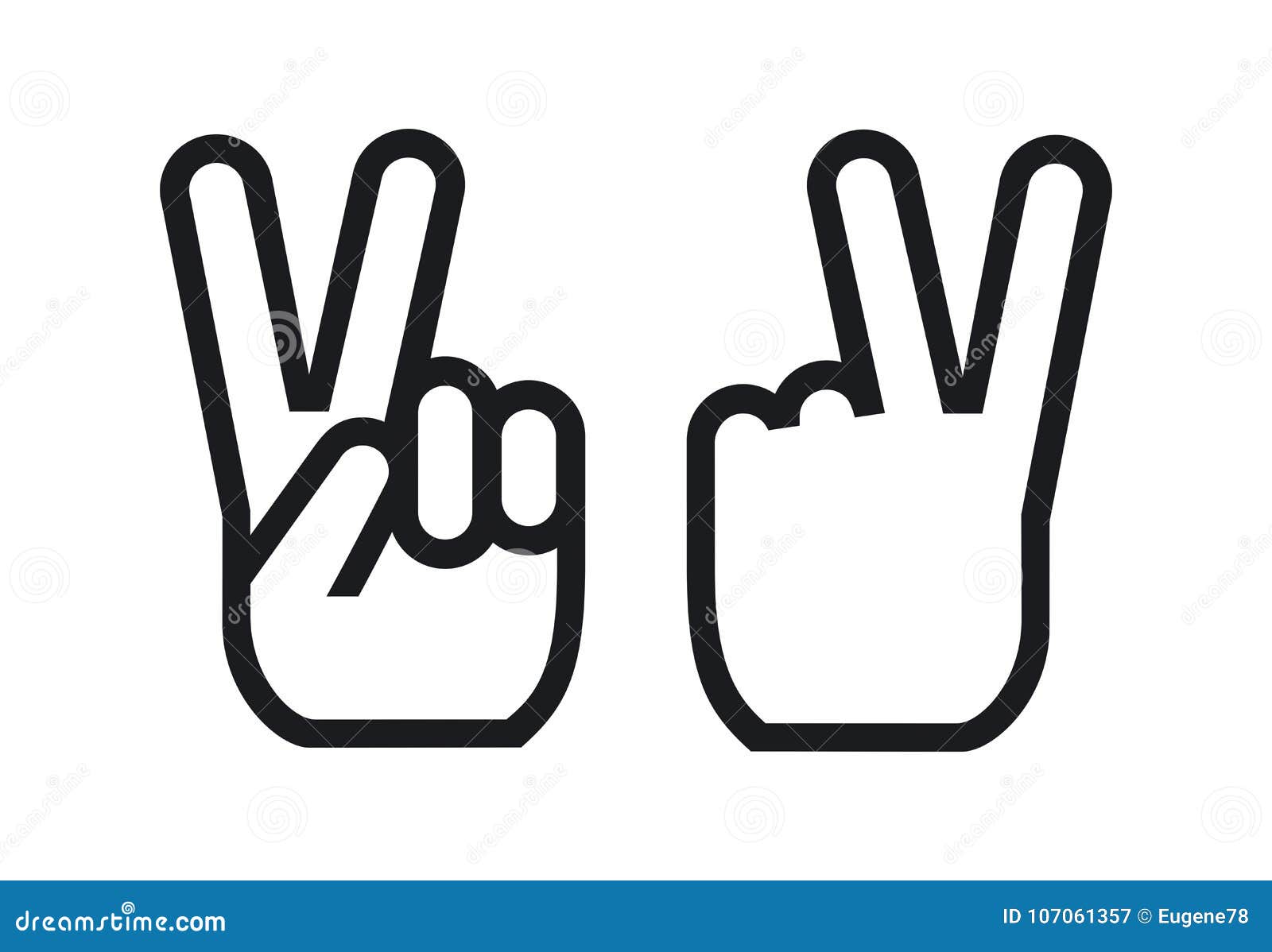 Victory symbol stock vector. Illustration of entertainment - 107061357