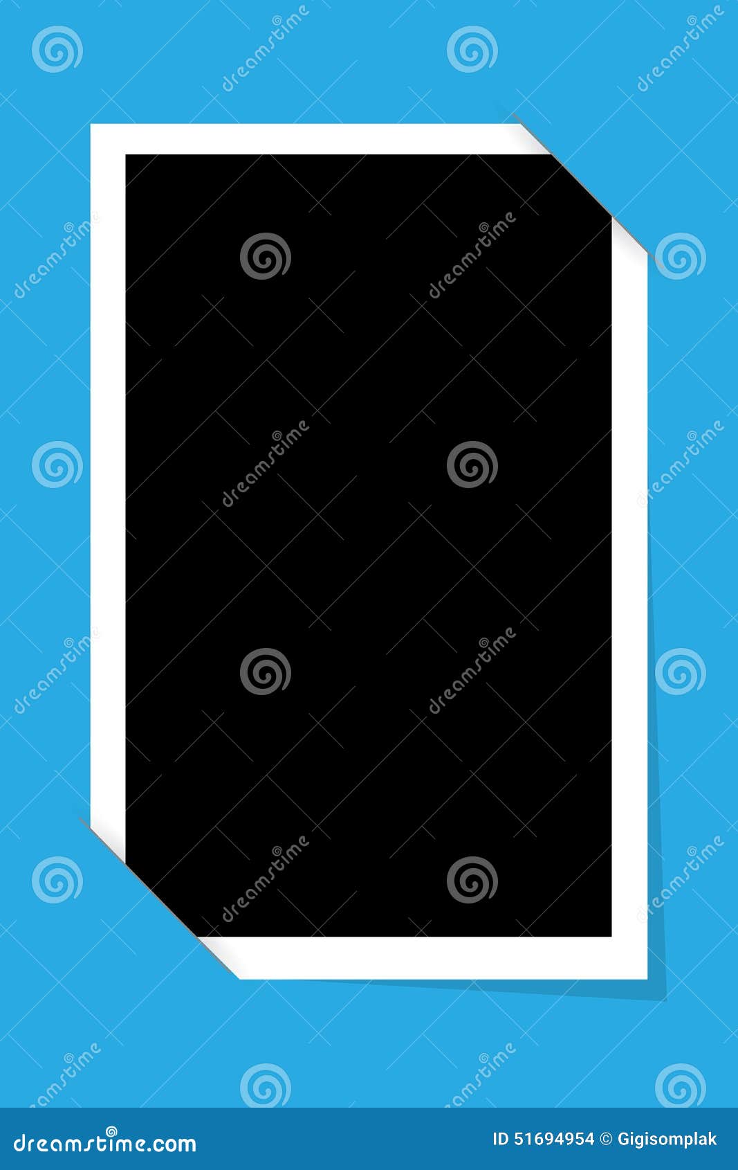 Vector Simple Template Frame Stock Vector - Illustration of scrapbook ...