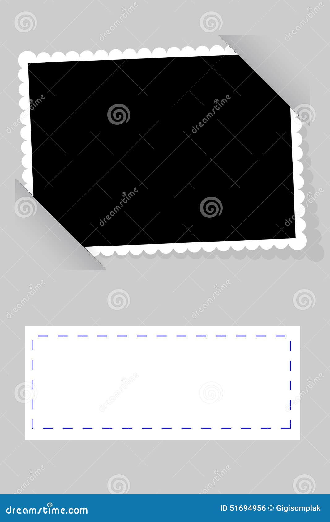 Vector Simple Template Frame Stock Vector - Illustration of vertical ...