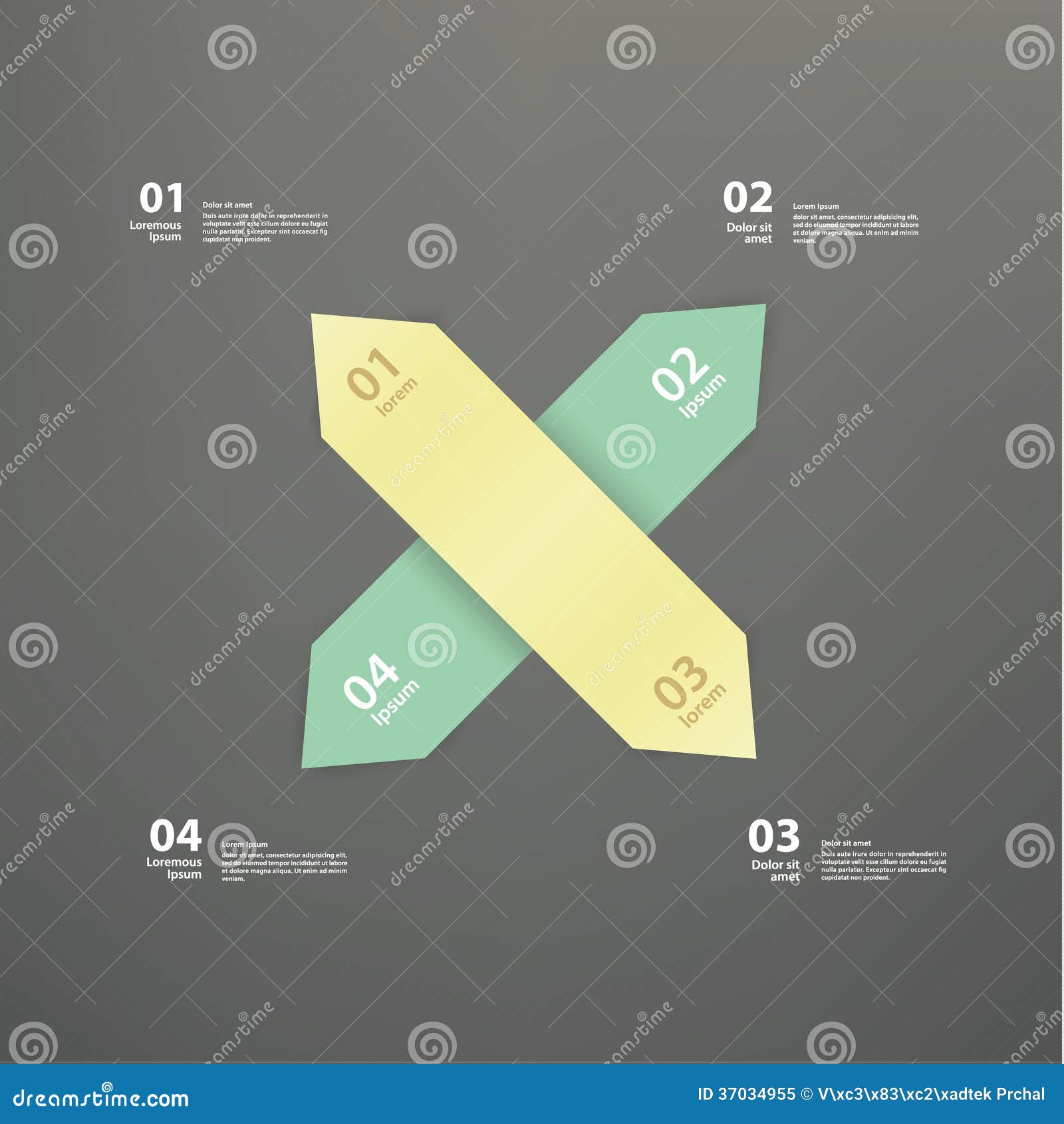Vector Simple Template. Two Double-arrows in Fresh Colors Stock ...