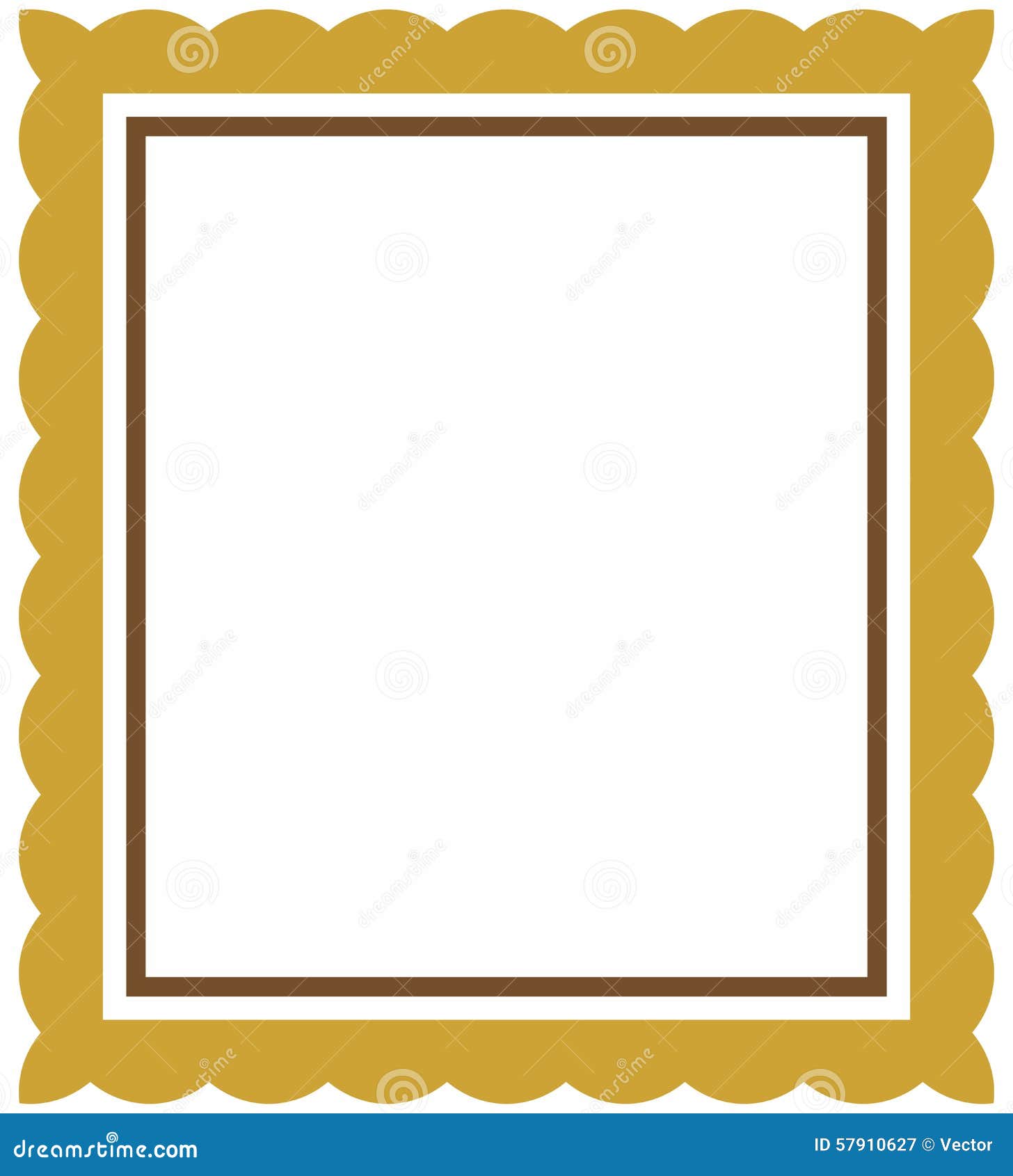 Vector Simple Vintage Picture Frame Isolated Stock Vector ...