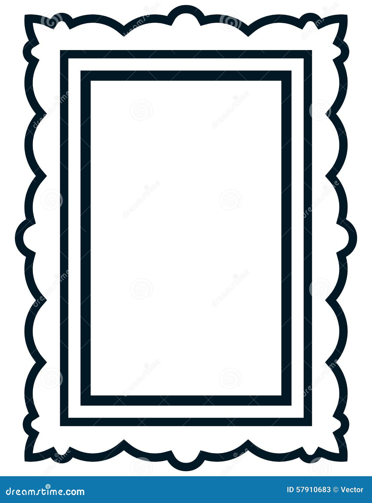 Vector Simple Vintage Picture Frame Isolated Stock Vector ...