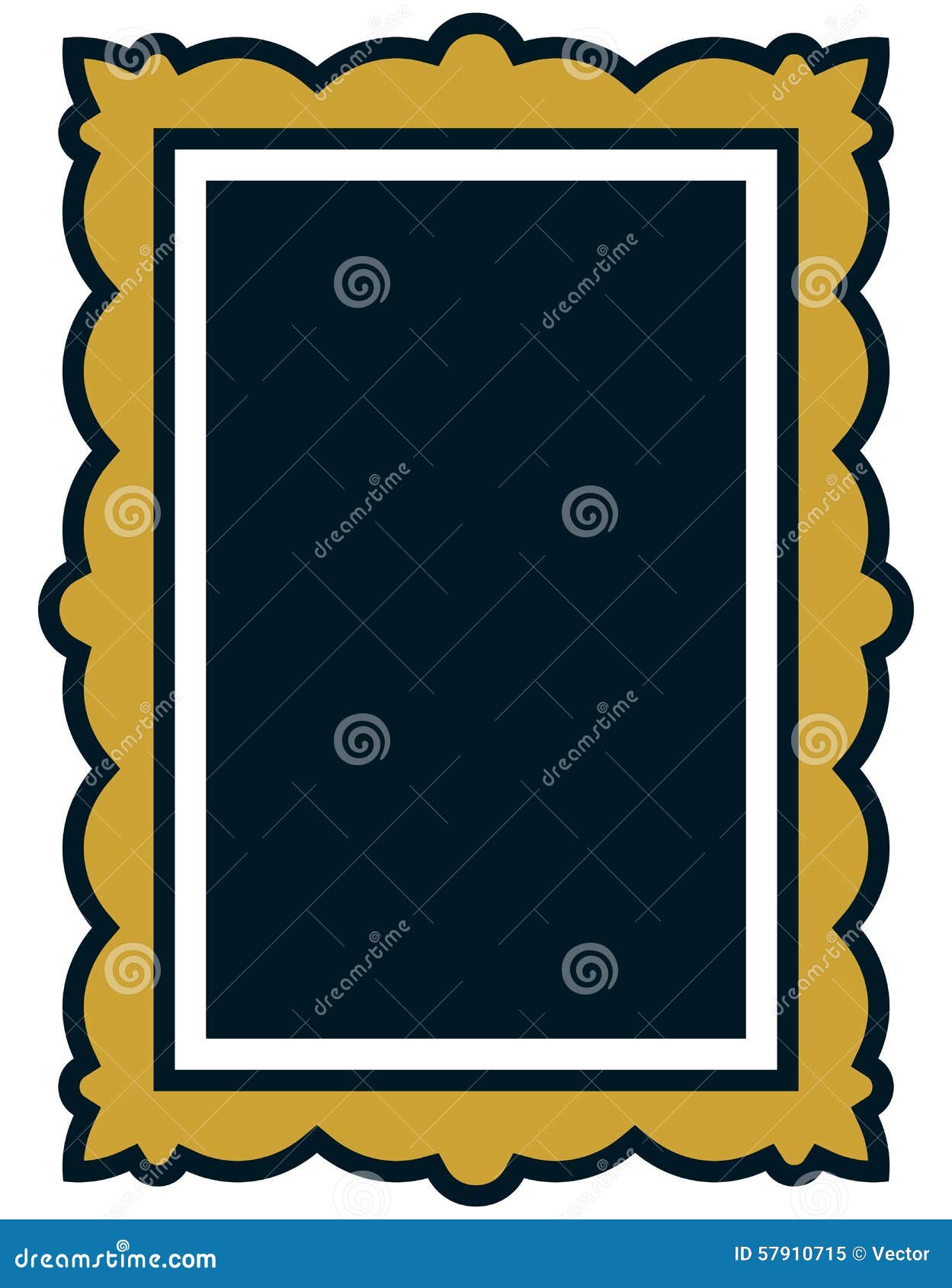 Vector Simple Vintage Picture Frame Isolated Stock Vector ...