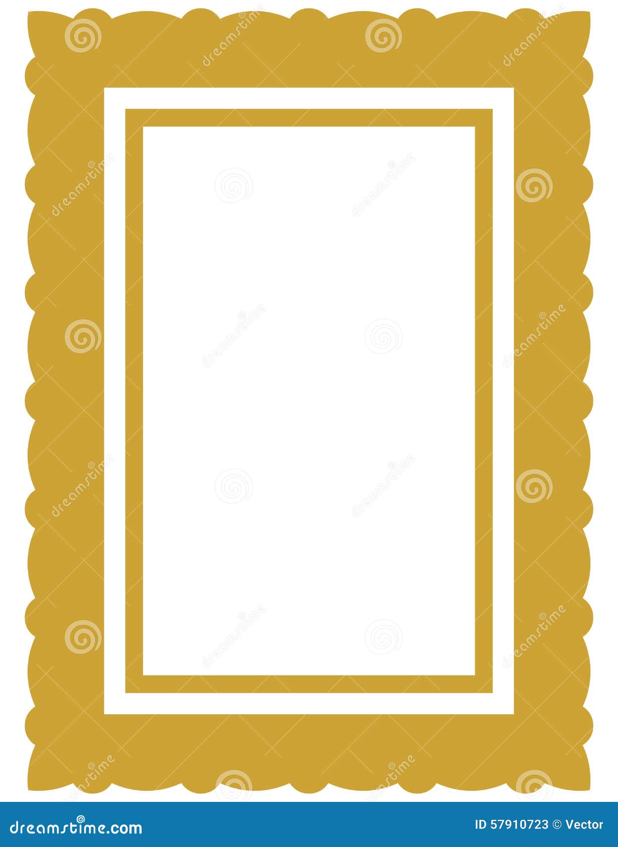 Vector Simple Vintage Picture Frame Isolated Stock Vector ...