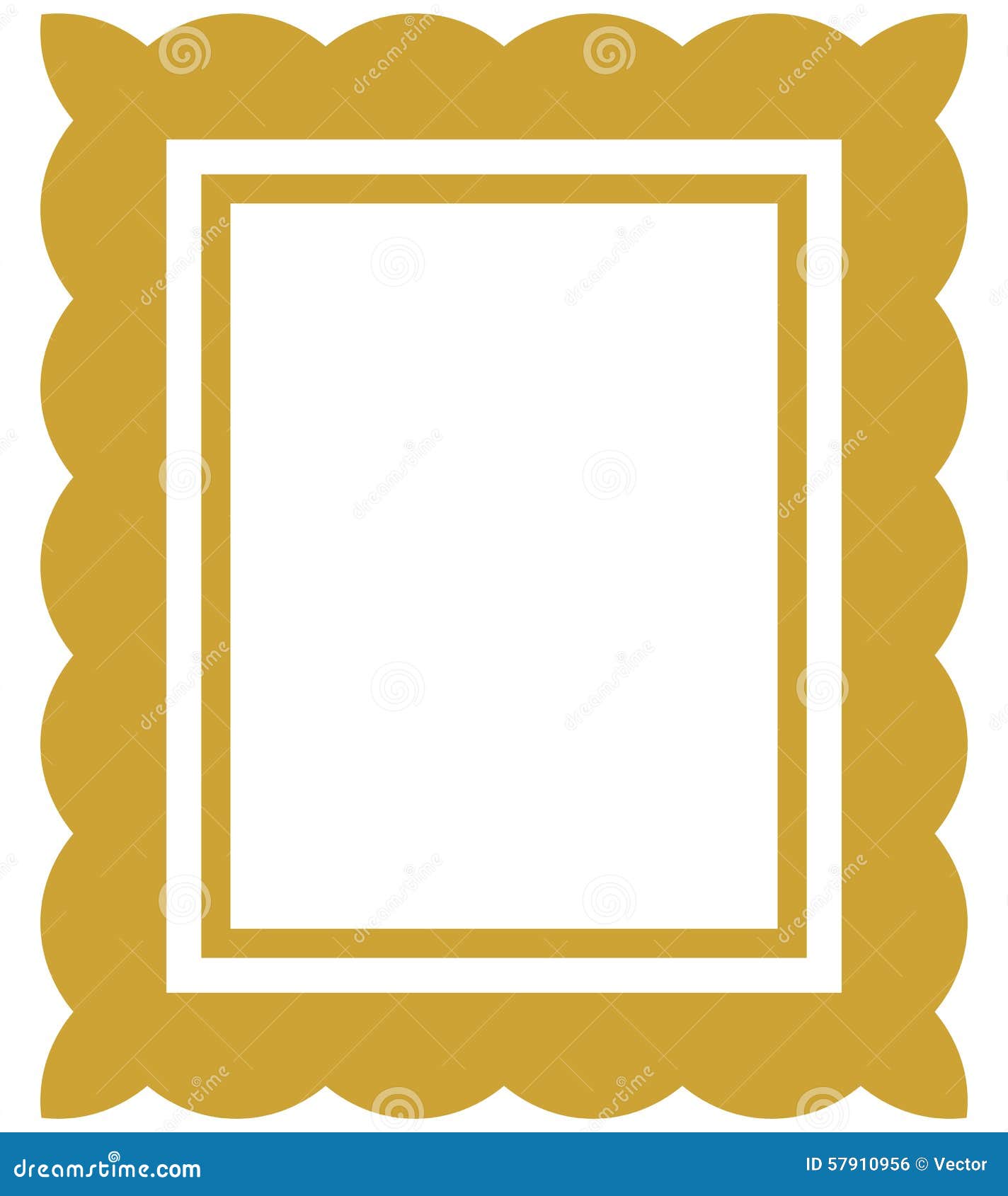Vector Simple Vintage Picture Frame Isolated Stock Vector ...