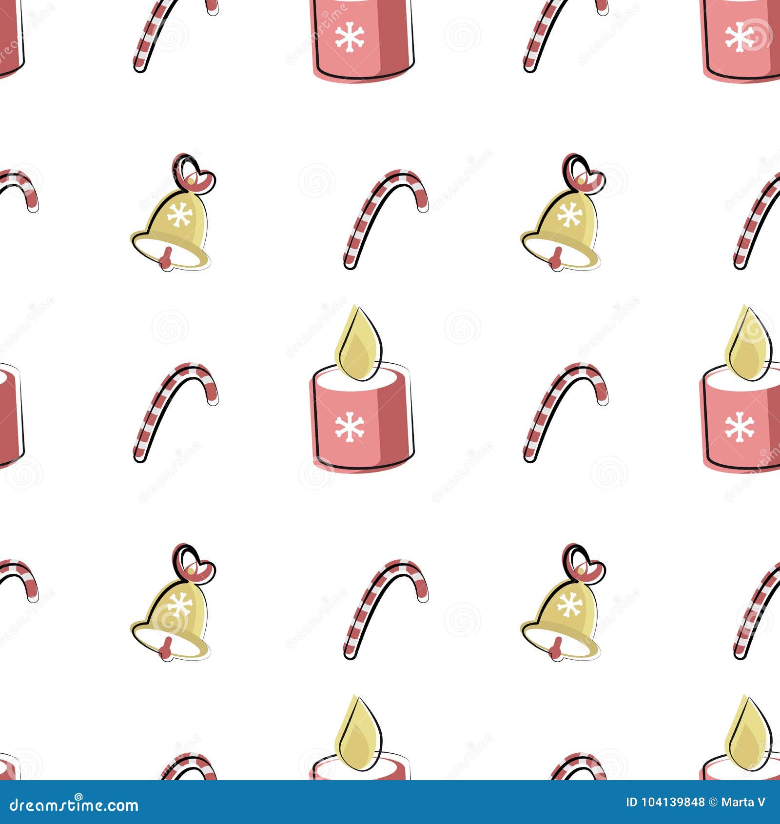 Vector Simple Winter Pattern on White Background. Stock Illustration ...