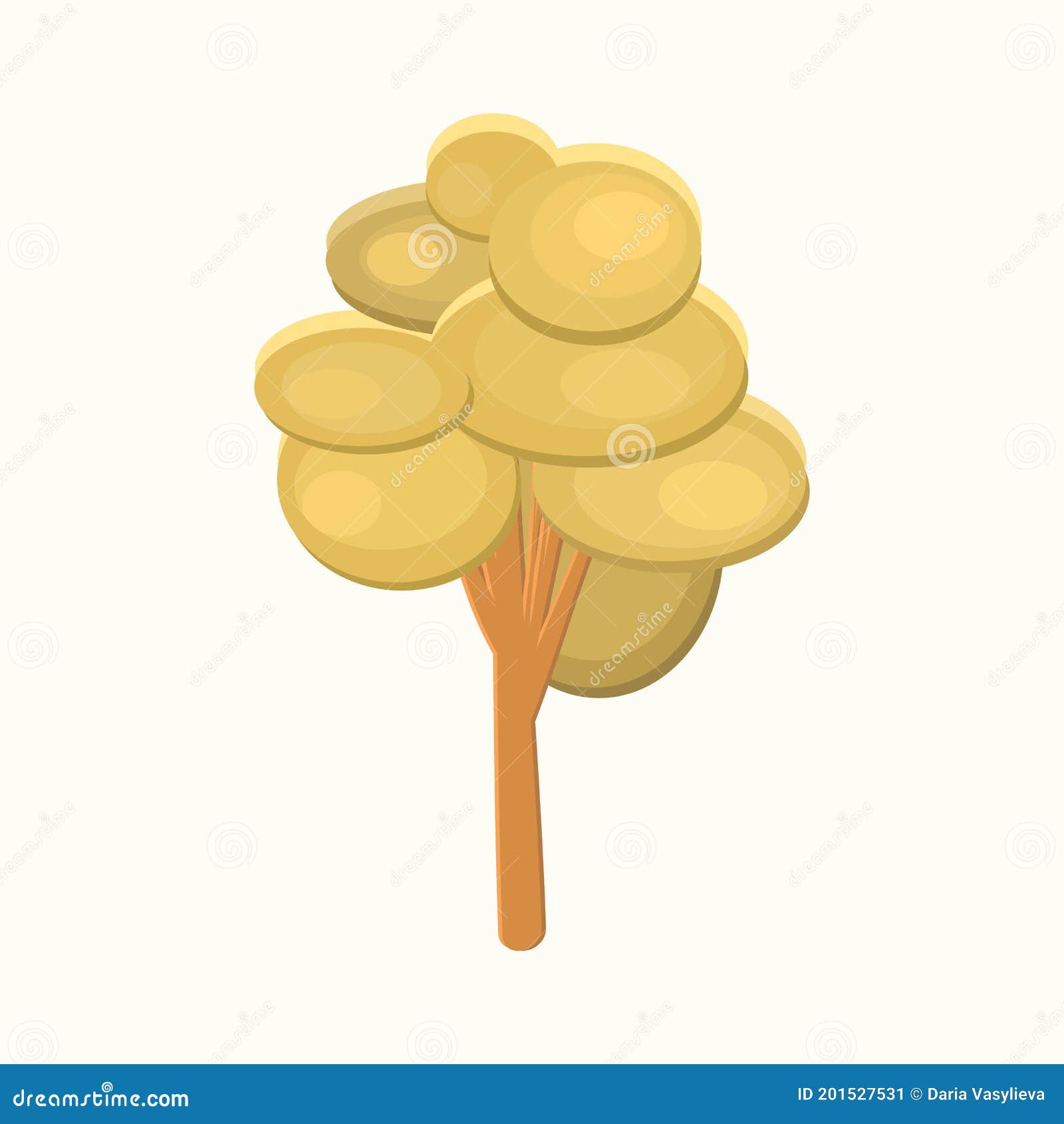 Vector Simplified Tree Image, Eco Friendly Minimalistic Tree Stock ...