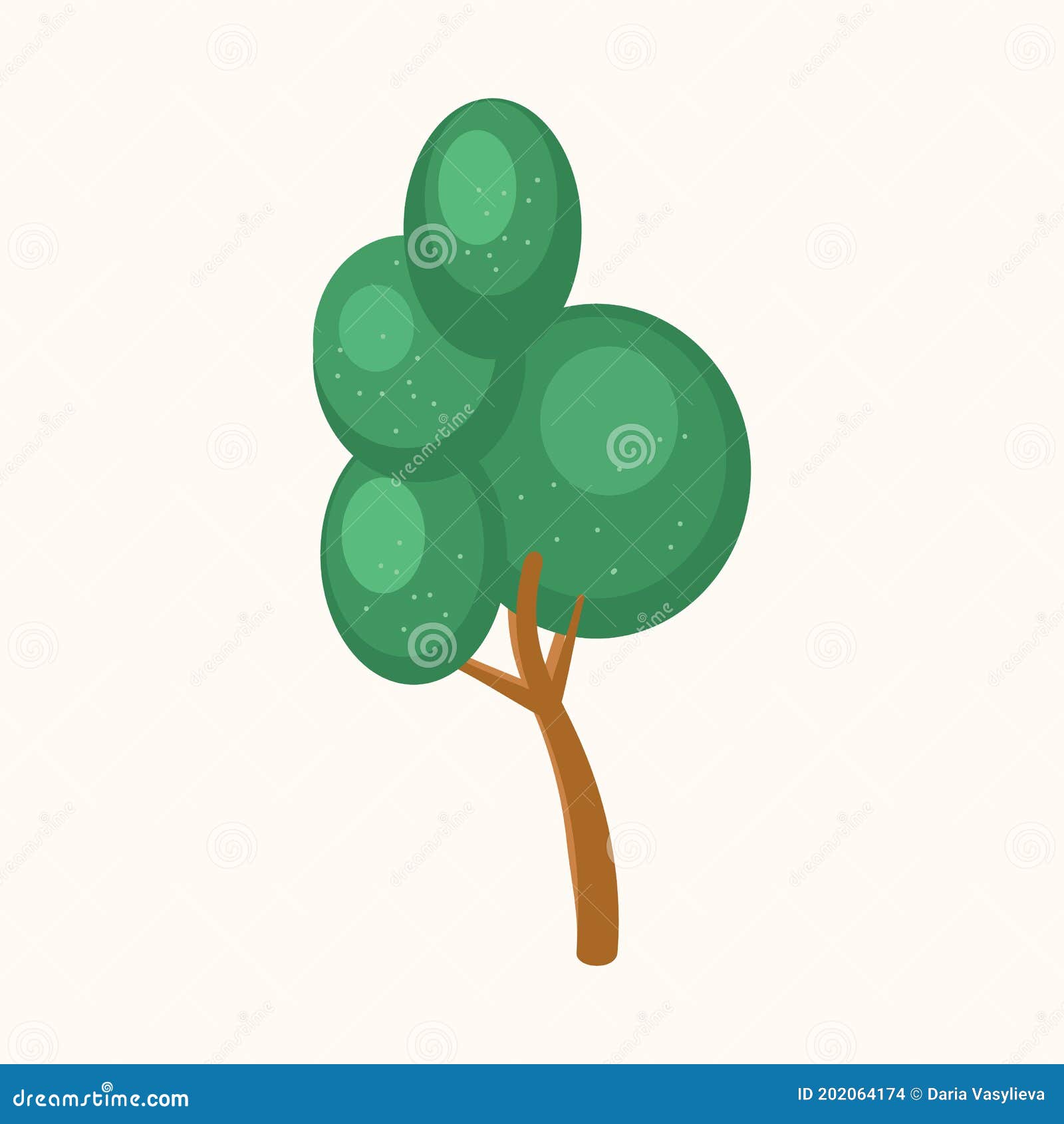 Vector Simplified Tree Image, Eco Friendly Minimalistic Tree Stock ...