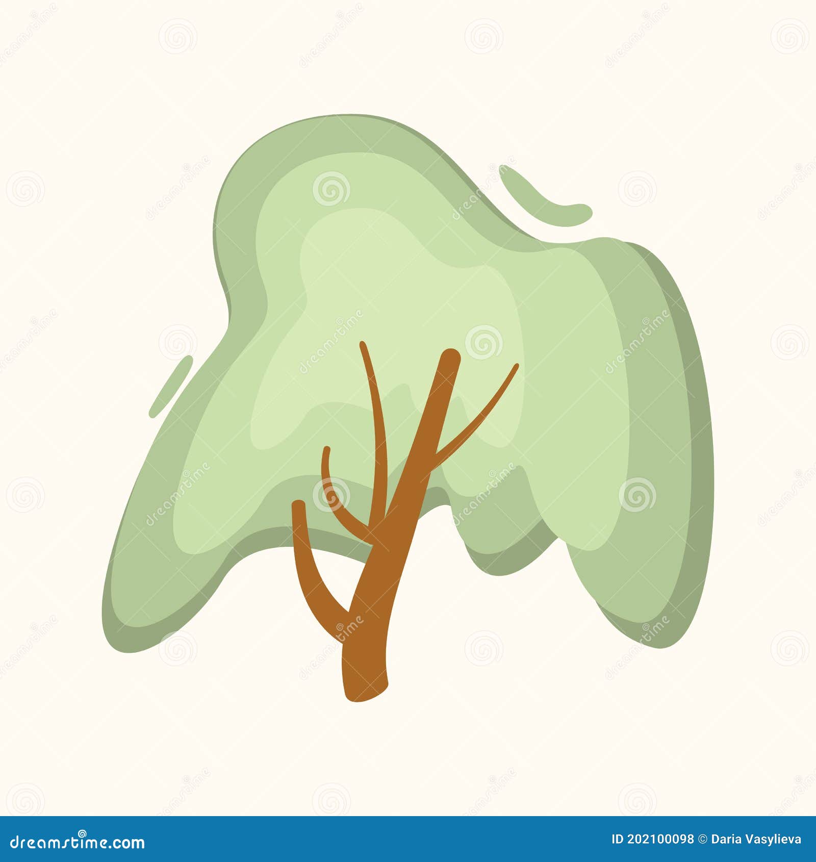 Vector Simplified Tree Image, Eco Friendly Minimalistic Tree Stock ...