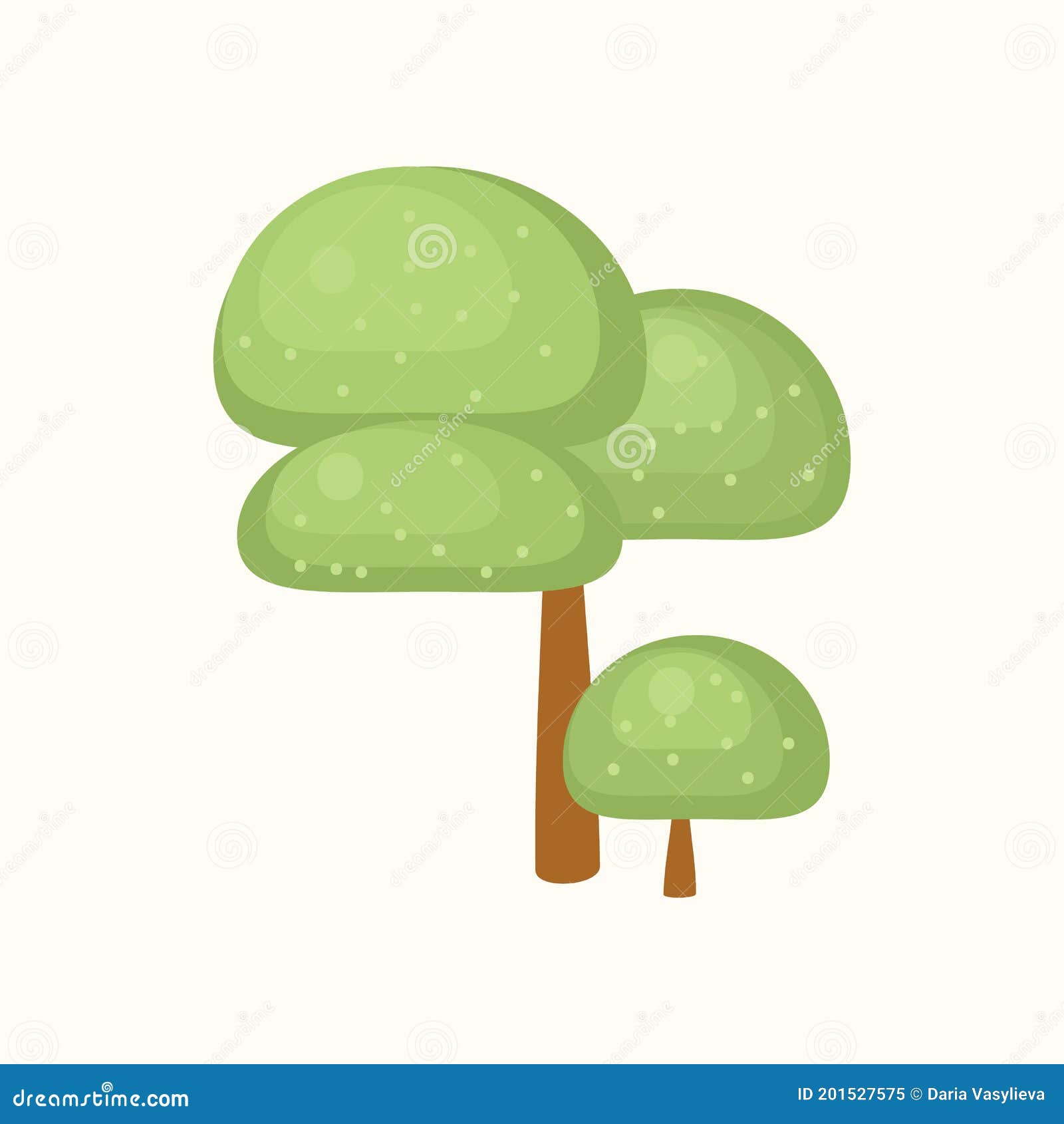 Vector Simplified Tree Image, Eco Friendly Minimalistic Tree Stock ...