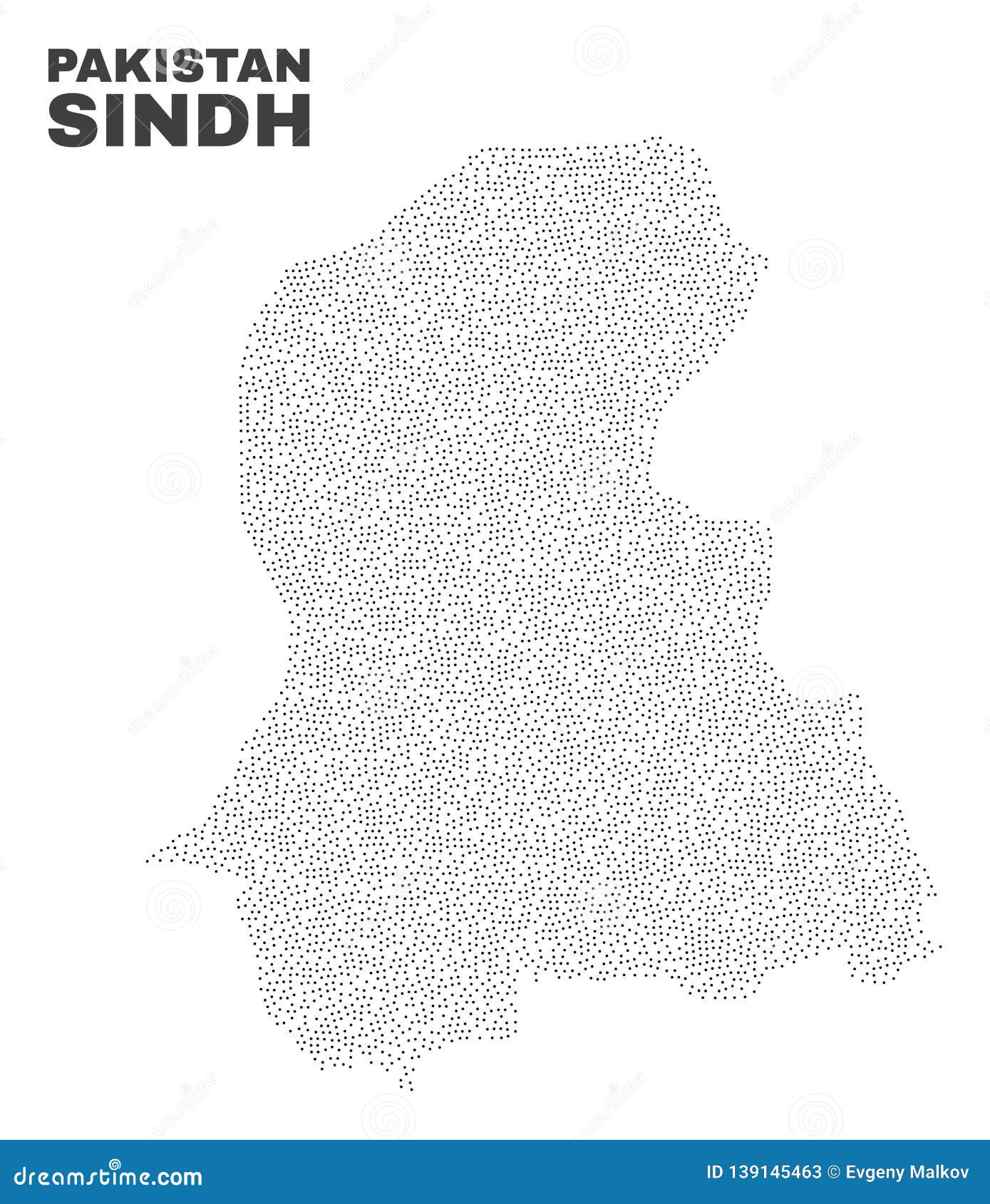 Vector Sindh Province Map of Dots Stock Vector - Illustration of ...