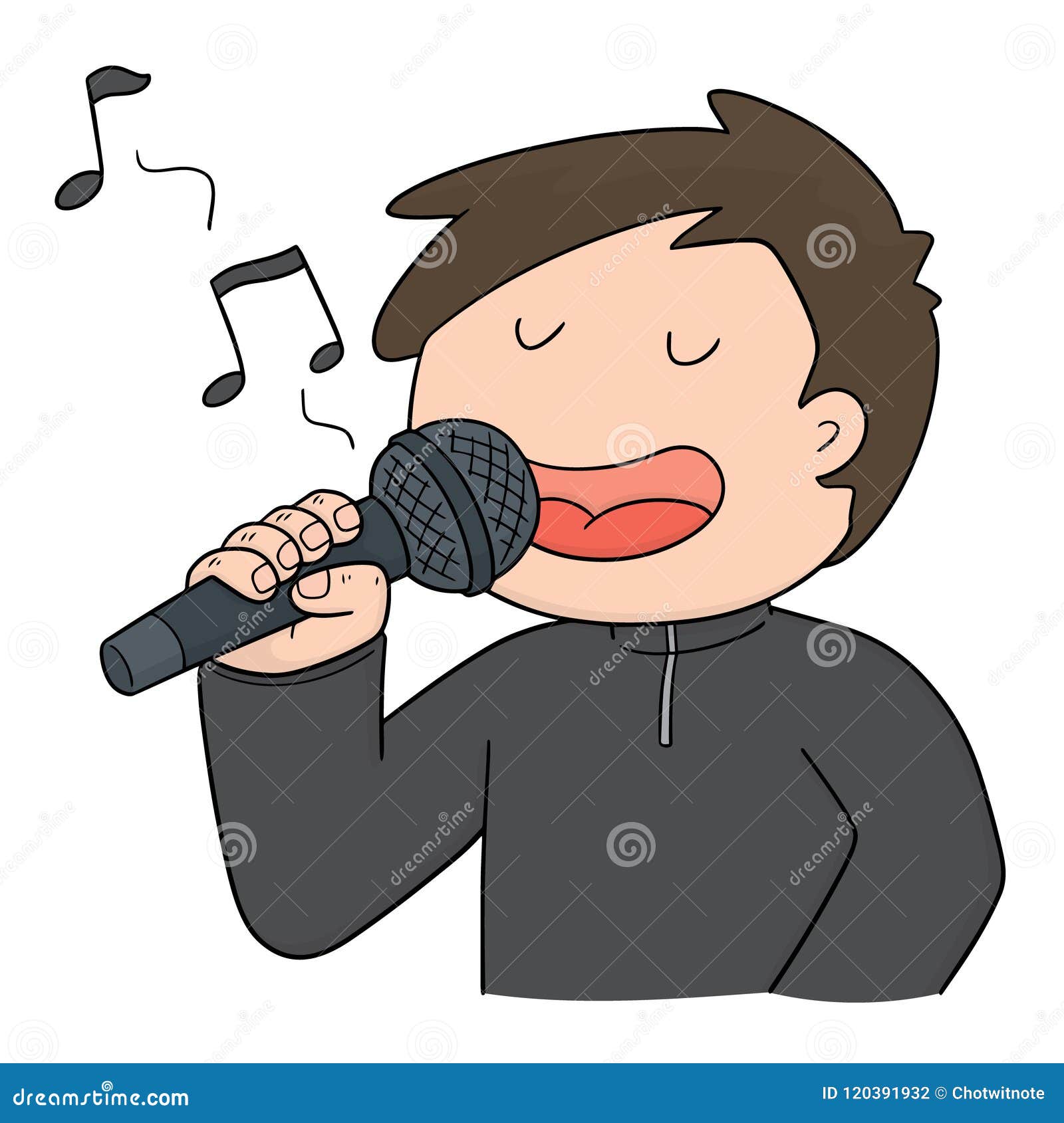 Vector of singer stock vector. Illustration of performer - 120391932