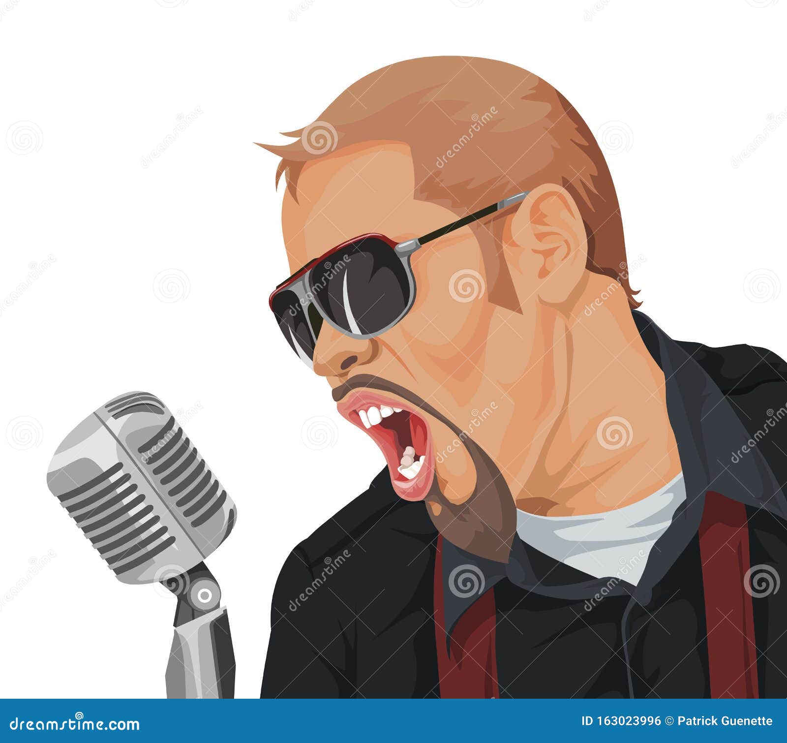 Vector of Singer Performing Stock Vector - Illustration of people ...