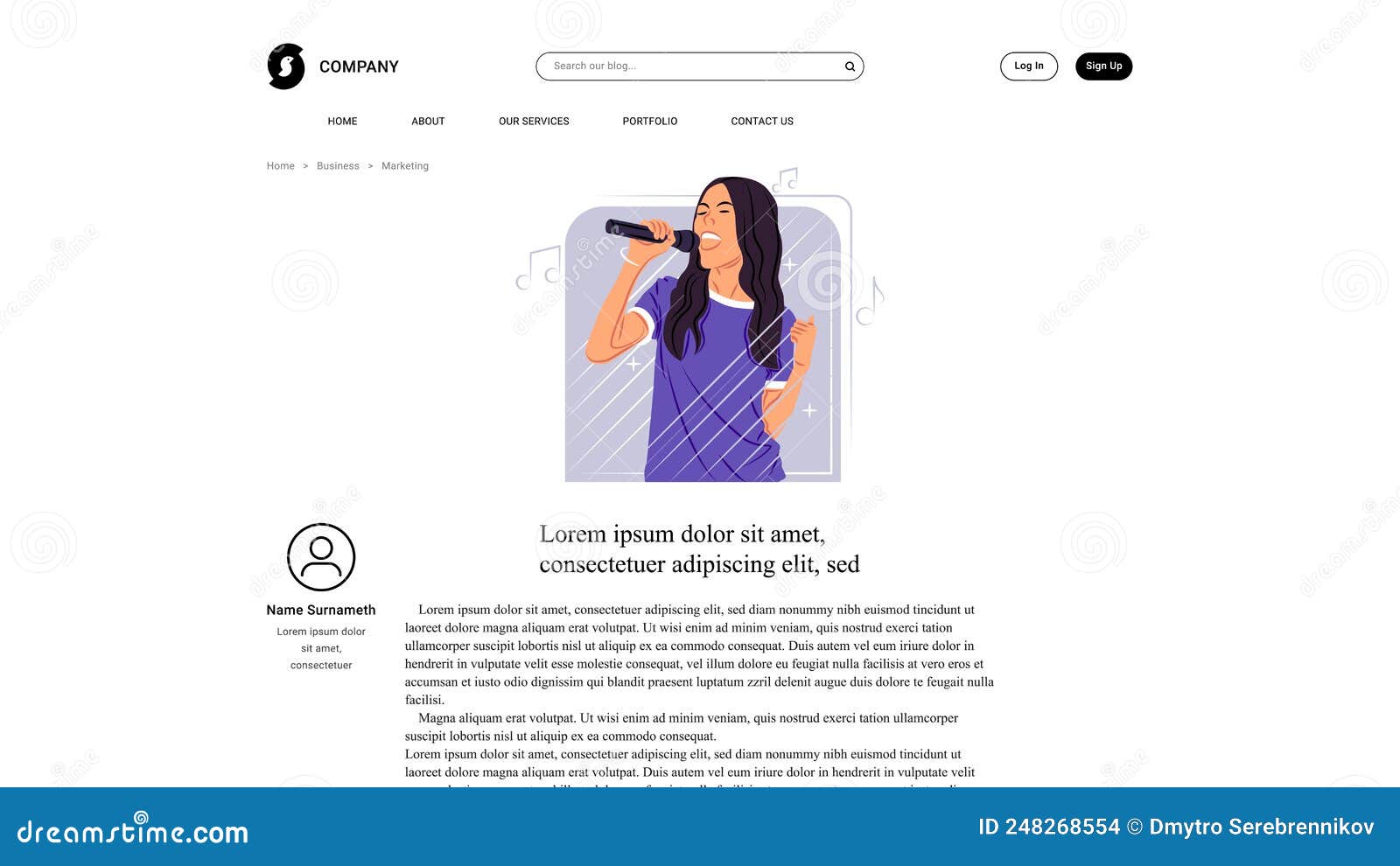 Vector Singer in Shadow of Sharp Lines Style . Editable Illustration ...