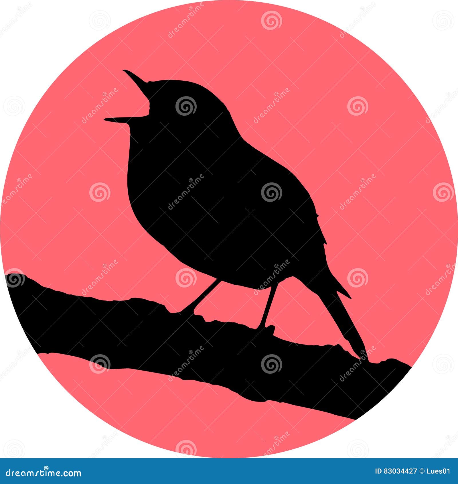 Vector Singing Robin Redbreast Stock Vector - Illustration of button ...