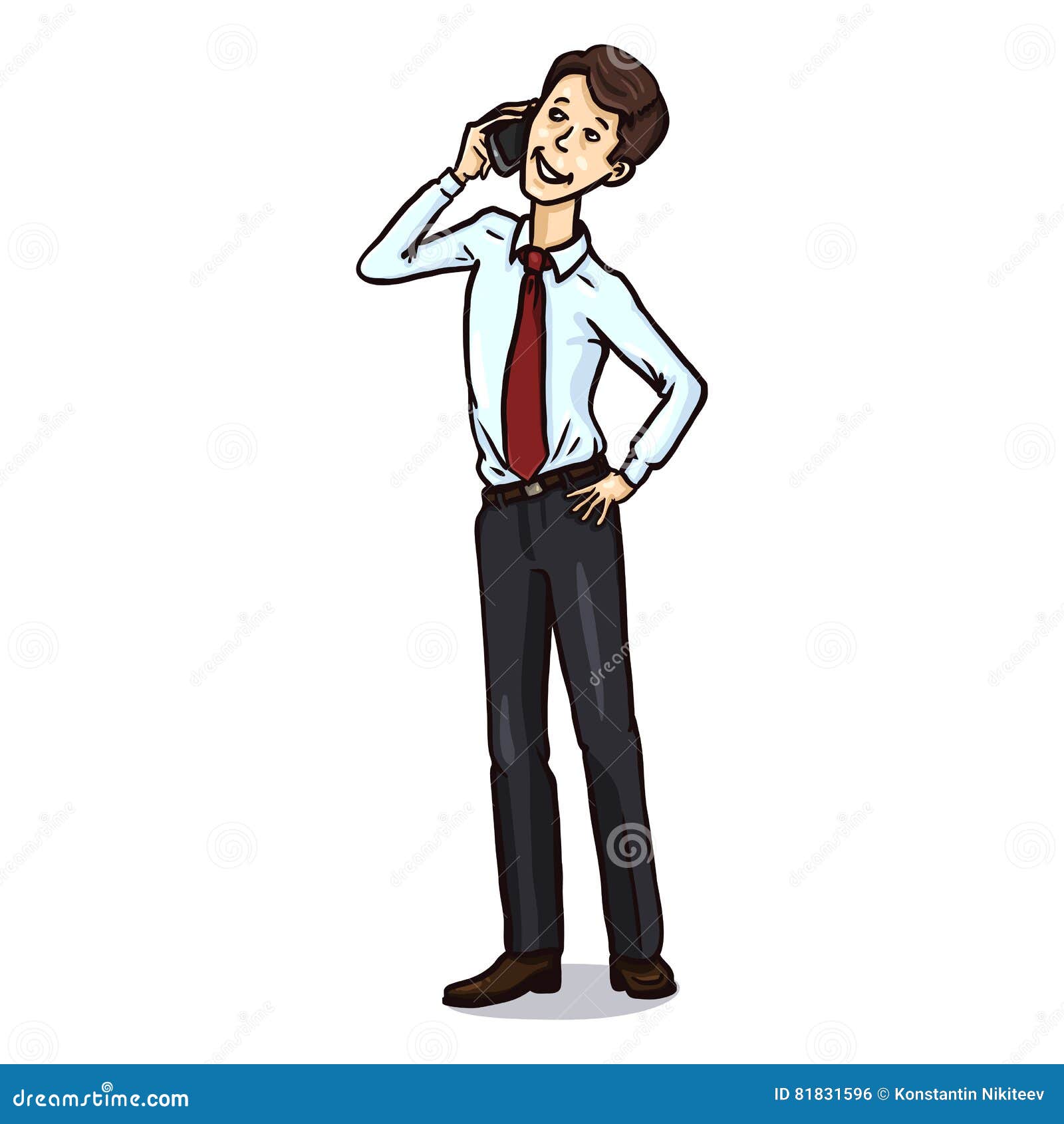 Vector Single Cartoon Business Character Stock Vector - Illustration of ...