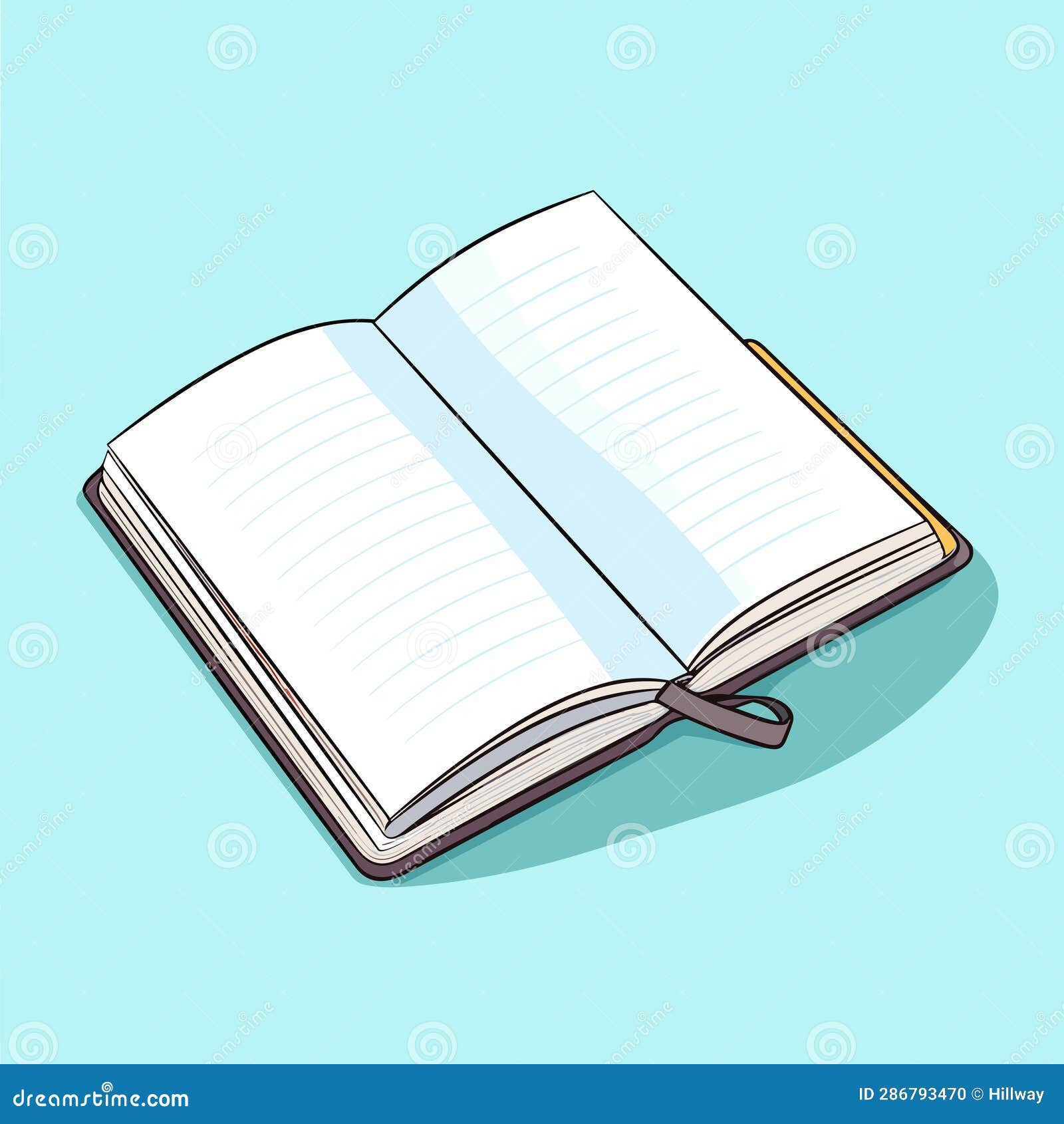 Vector Single Cartoon Spiral Notebook on White Background, Vector Stock ...