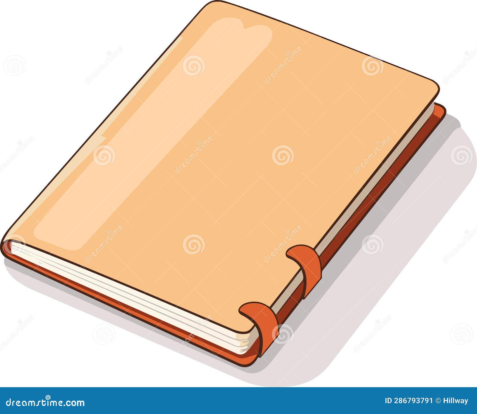 Vector Single Cartoon Spiral Notebook on White Background, Vector Stock ...