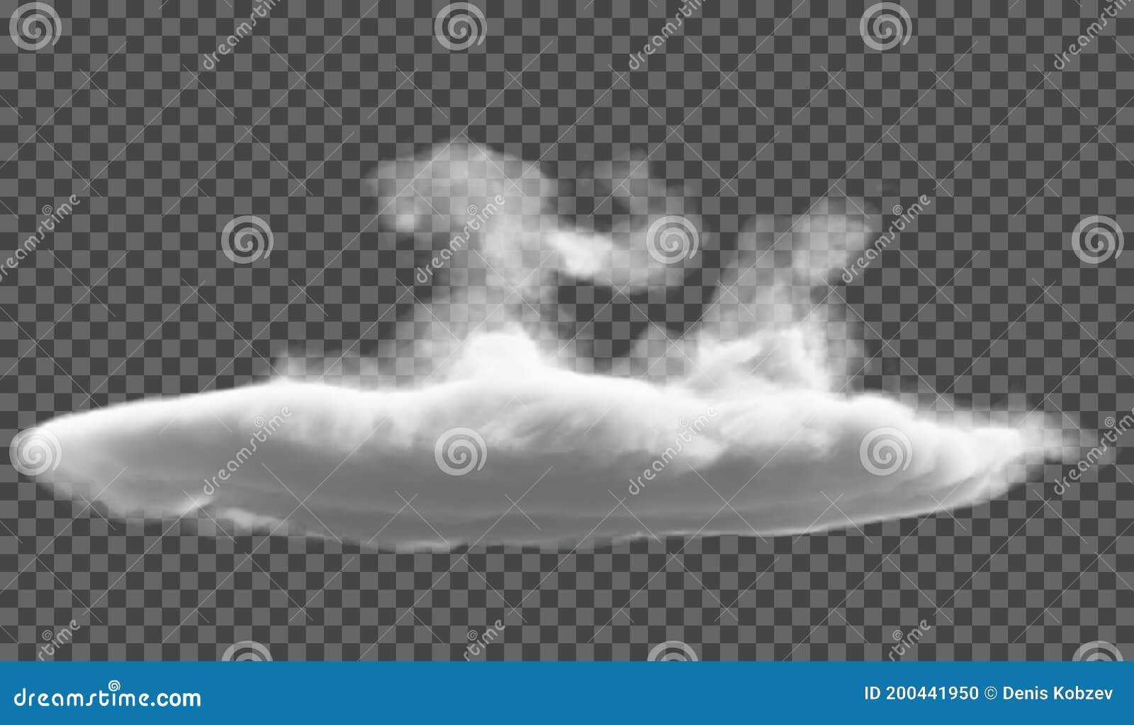 Vector. Single Cloud on a Transparent Background. an Atmospheric ...