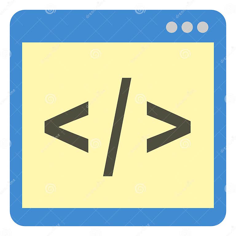 Vector Single Icon Programming Source Code Stock Vector 5641