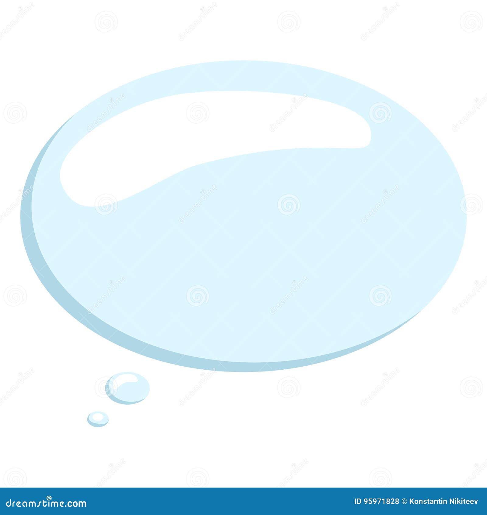 Vector Single Color Flat Icon - Thinking Bubble. Stock Vector ...