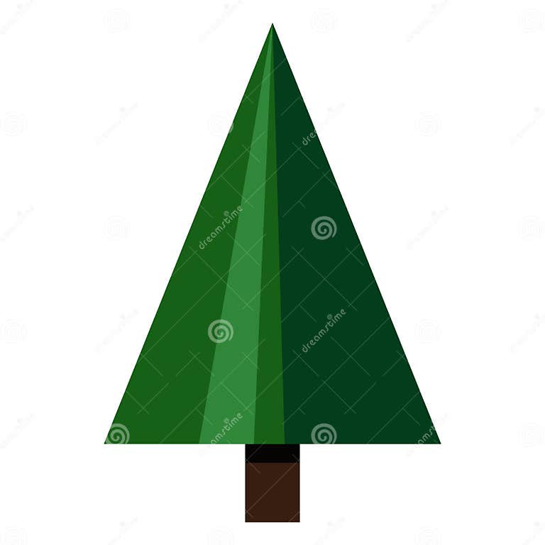 Vector Single Color Icon - Pine Tree Stock Vector - Illustration of ...