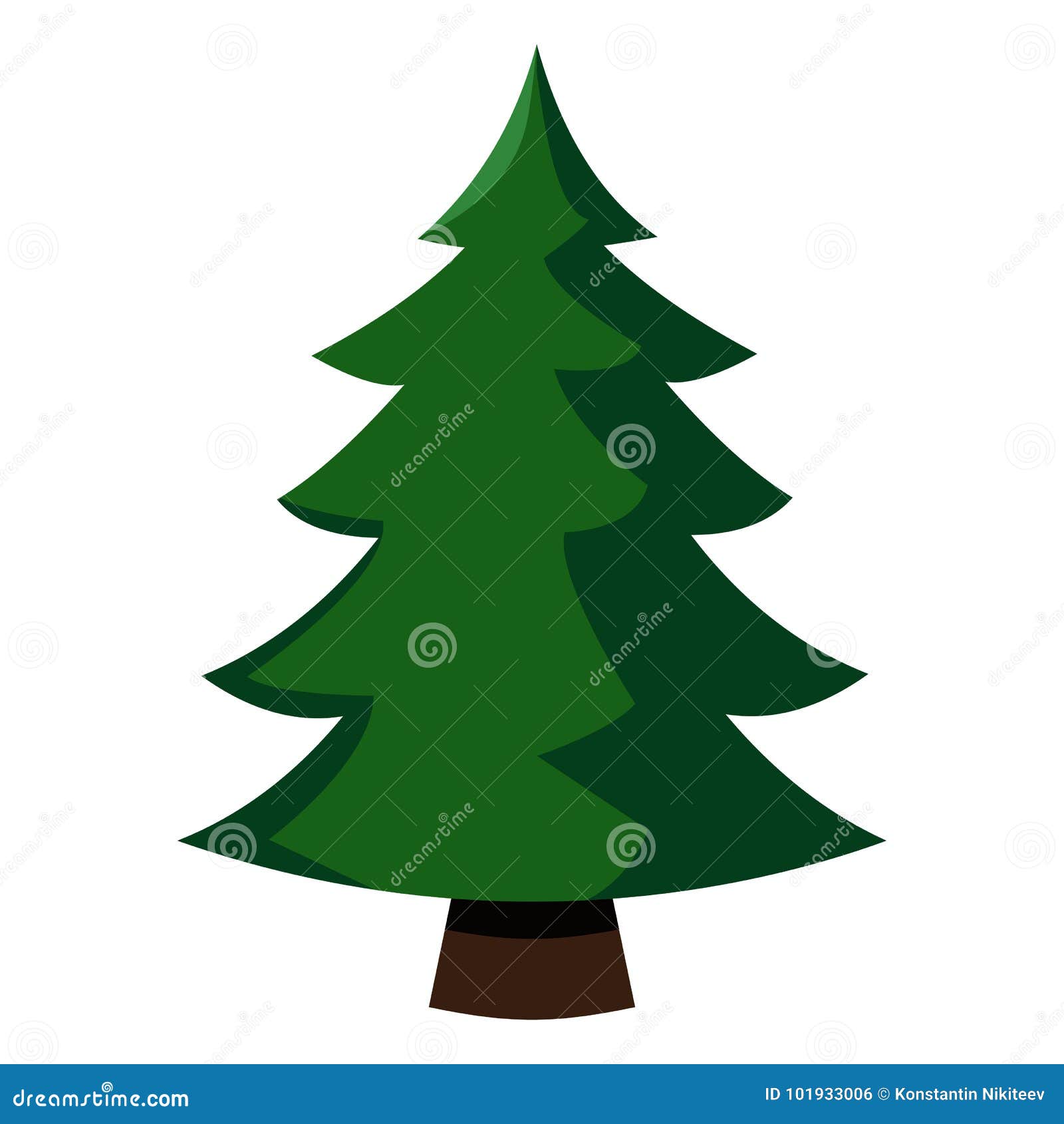 Vector Single Color Icon - Pine Tree Stock Vector - Illustration of ...