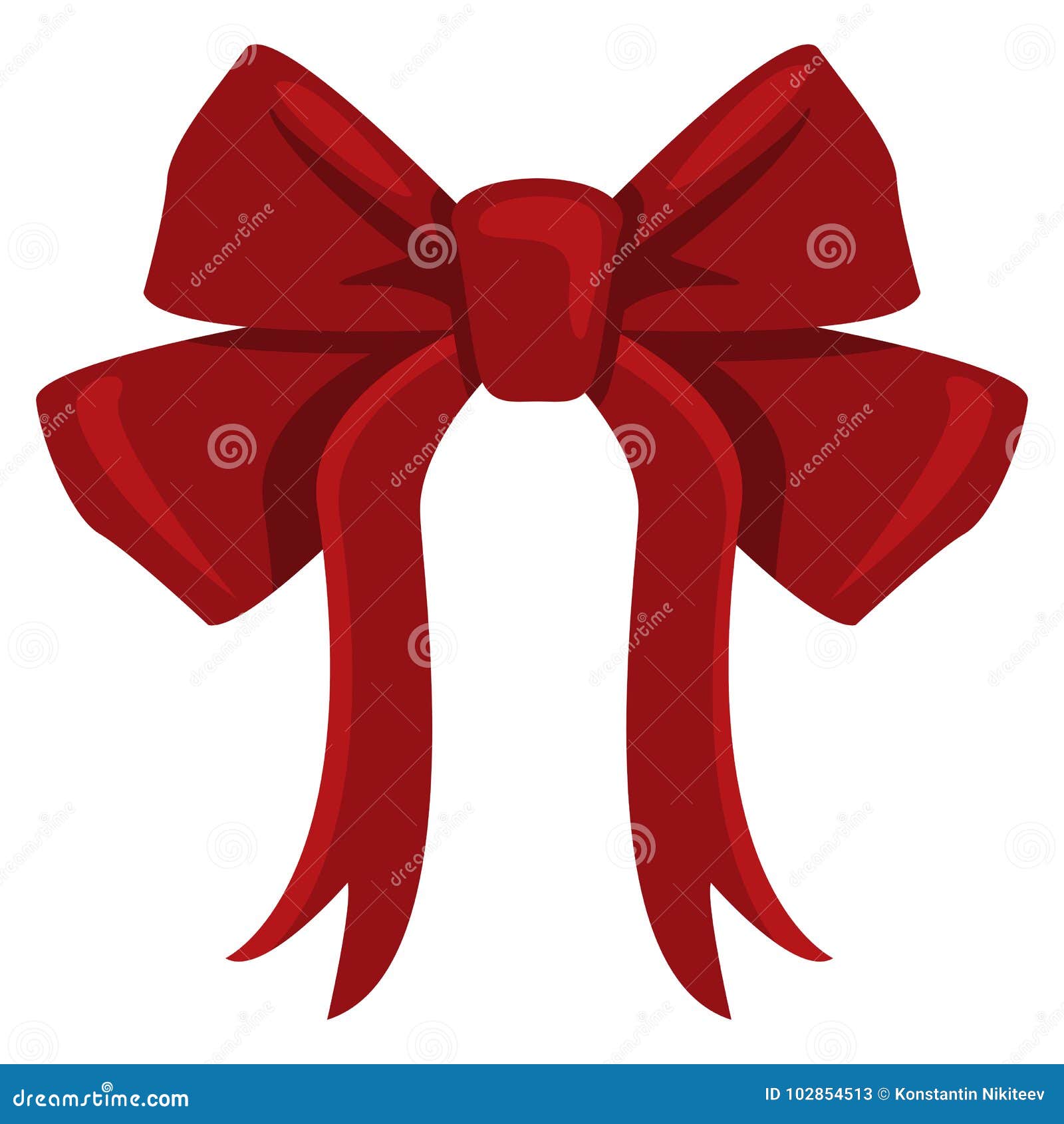 Vector Single Color Red Bow Icon Stock Vector - Illustration of element ...