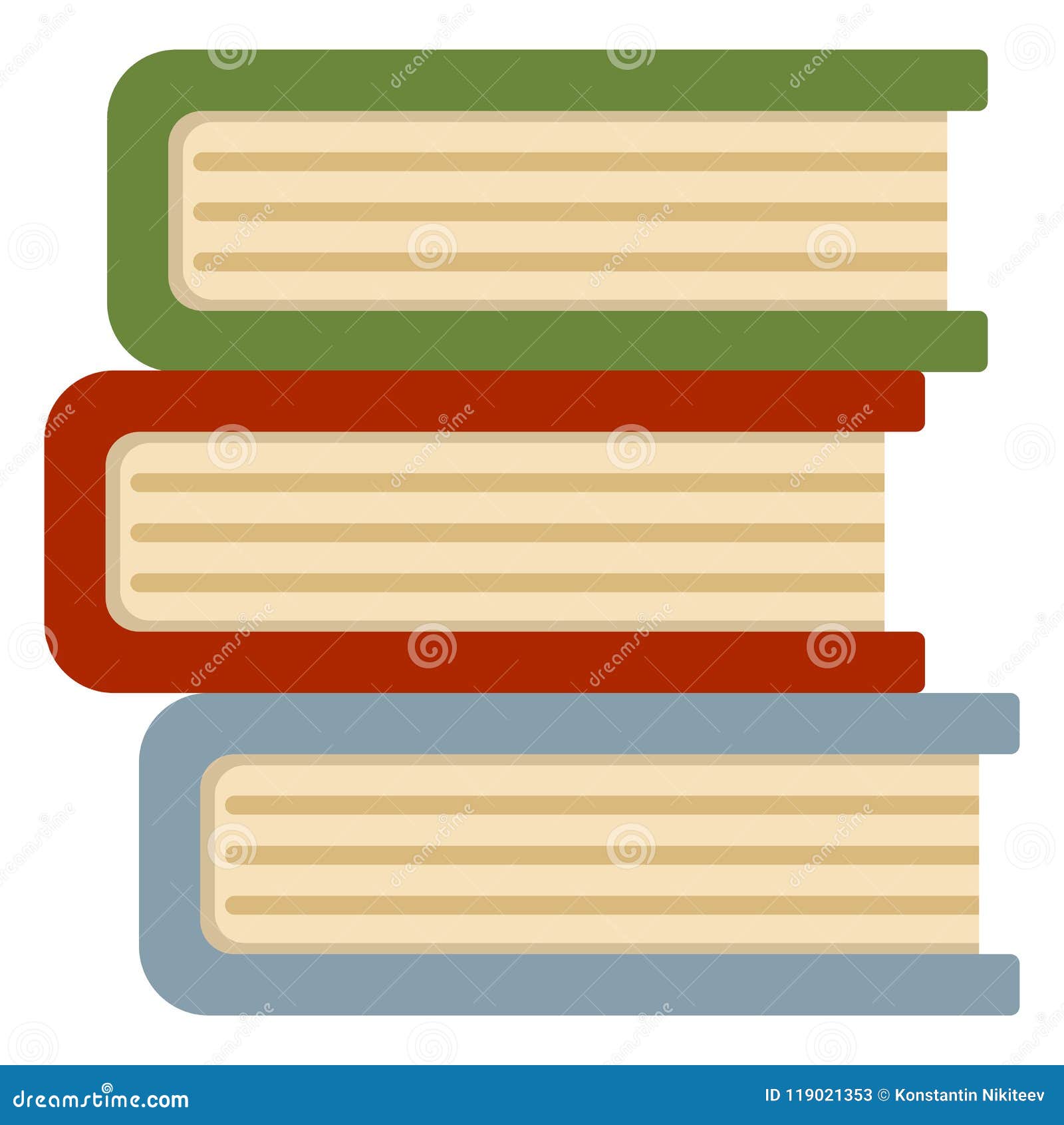 Single Color Stack Books Stock Illustrations – 99 Single Color Stack ...