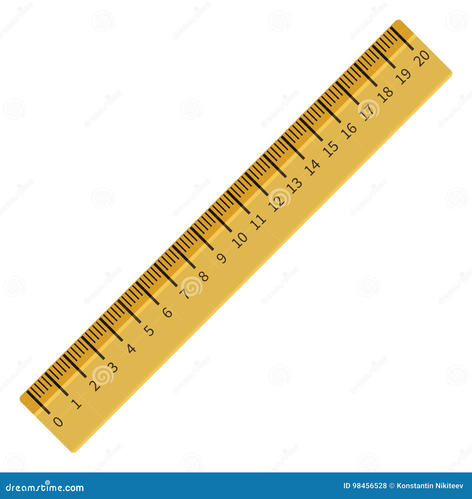 Vector Single Flat Illustration - Ruler Stock Vector - Illustration of ...