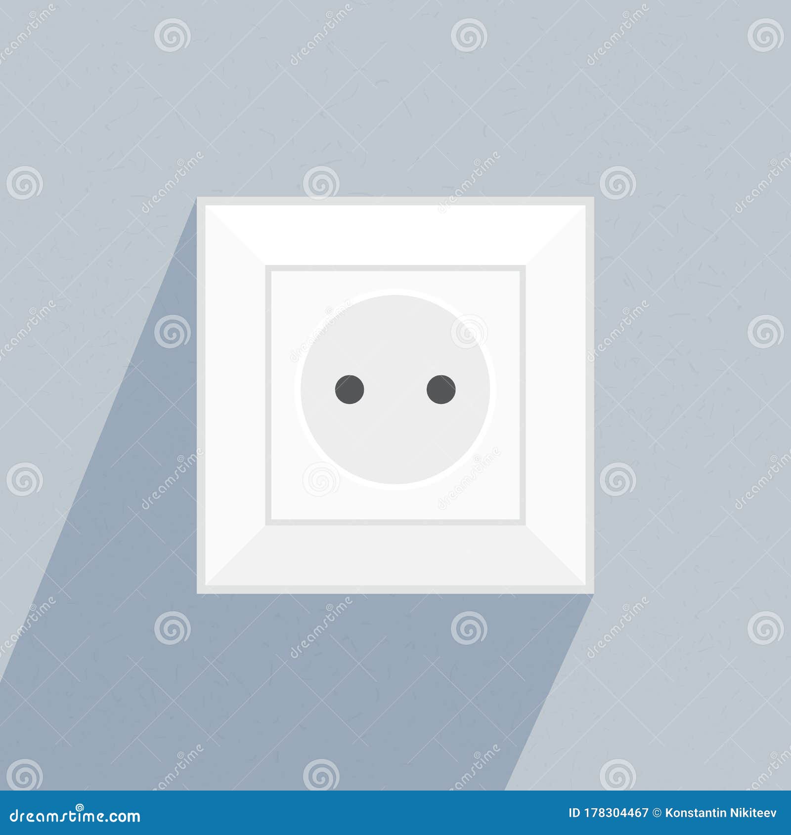 Vector Single Flat Socket Illustration Stock Vector - Illustration of ...