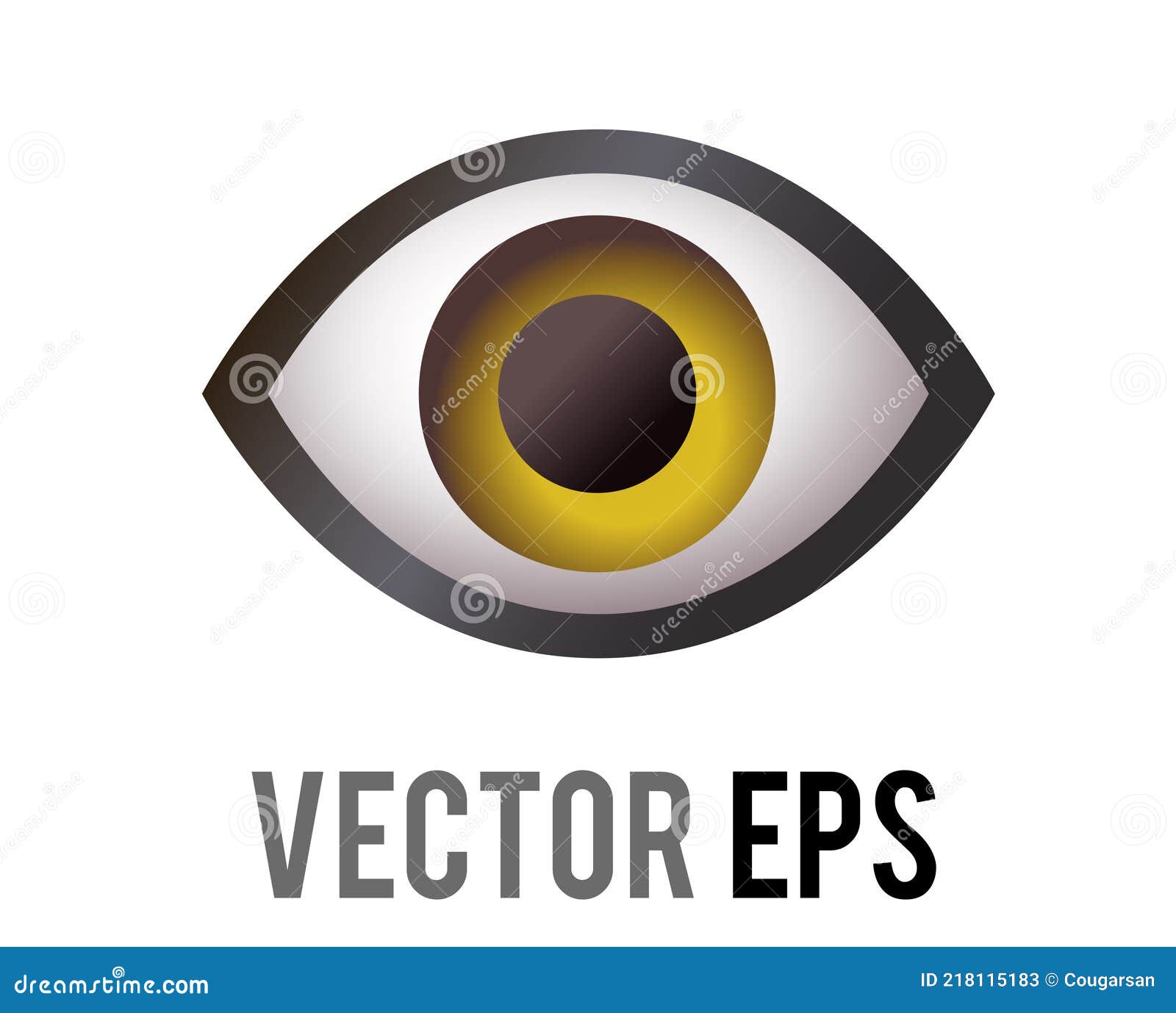 Vector Single Human Eye, Looking Forward Icon Stock Vector ...
