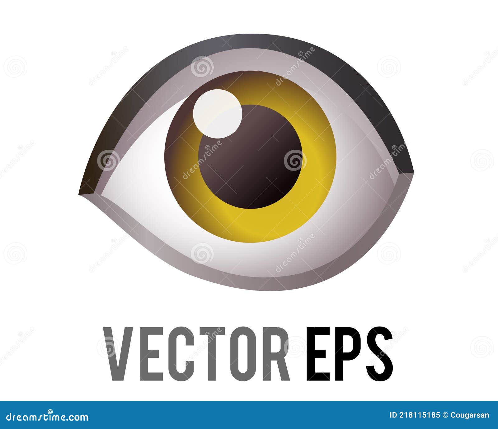 Vector Single Human Eye, Looking Forward Icon Stock Vector ...