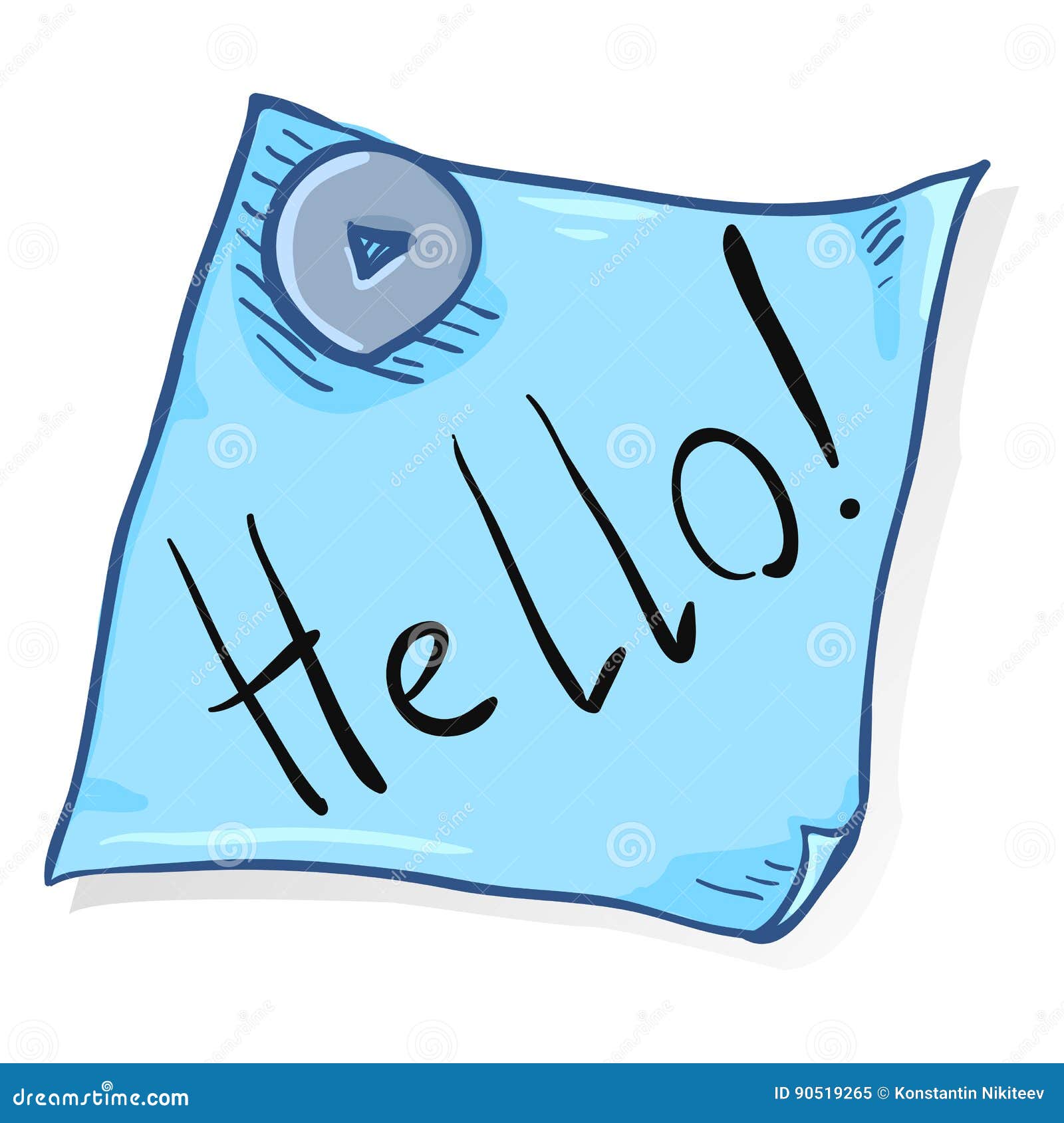 Vector Single Office Sticker on White Background Stock Vector ...