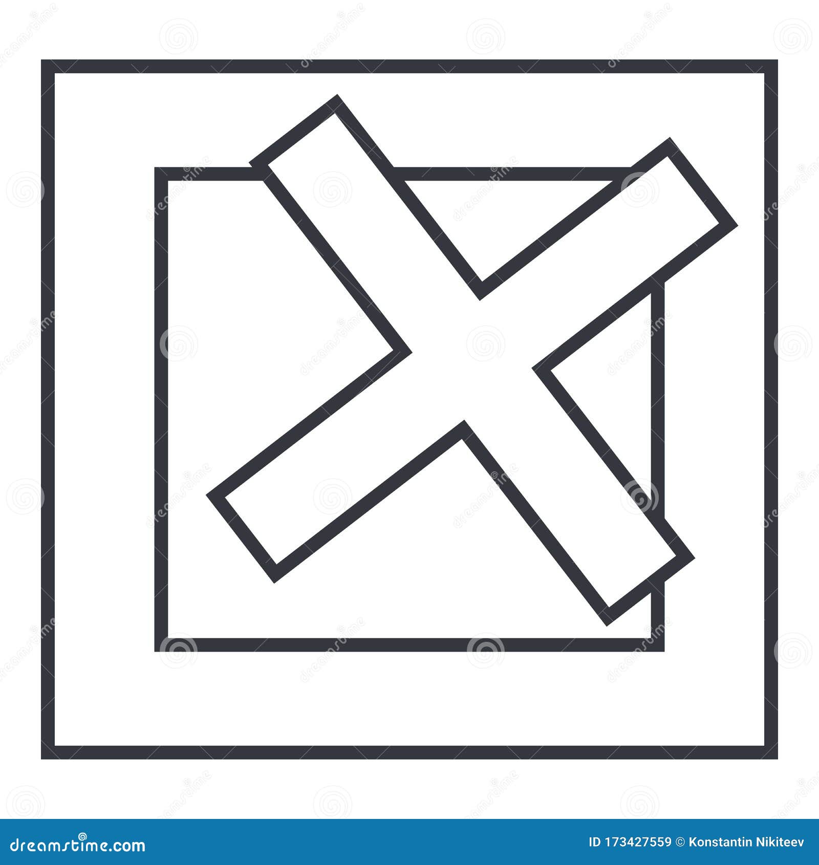 Vector Single NO Sign Icon stock vector. Illustration of single - 173427559