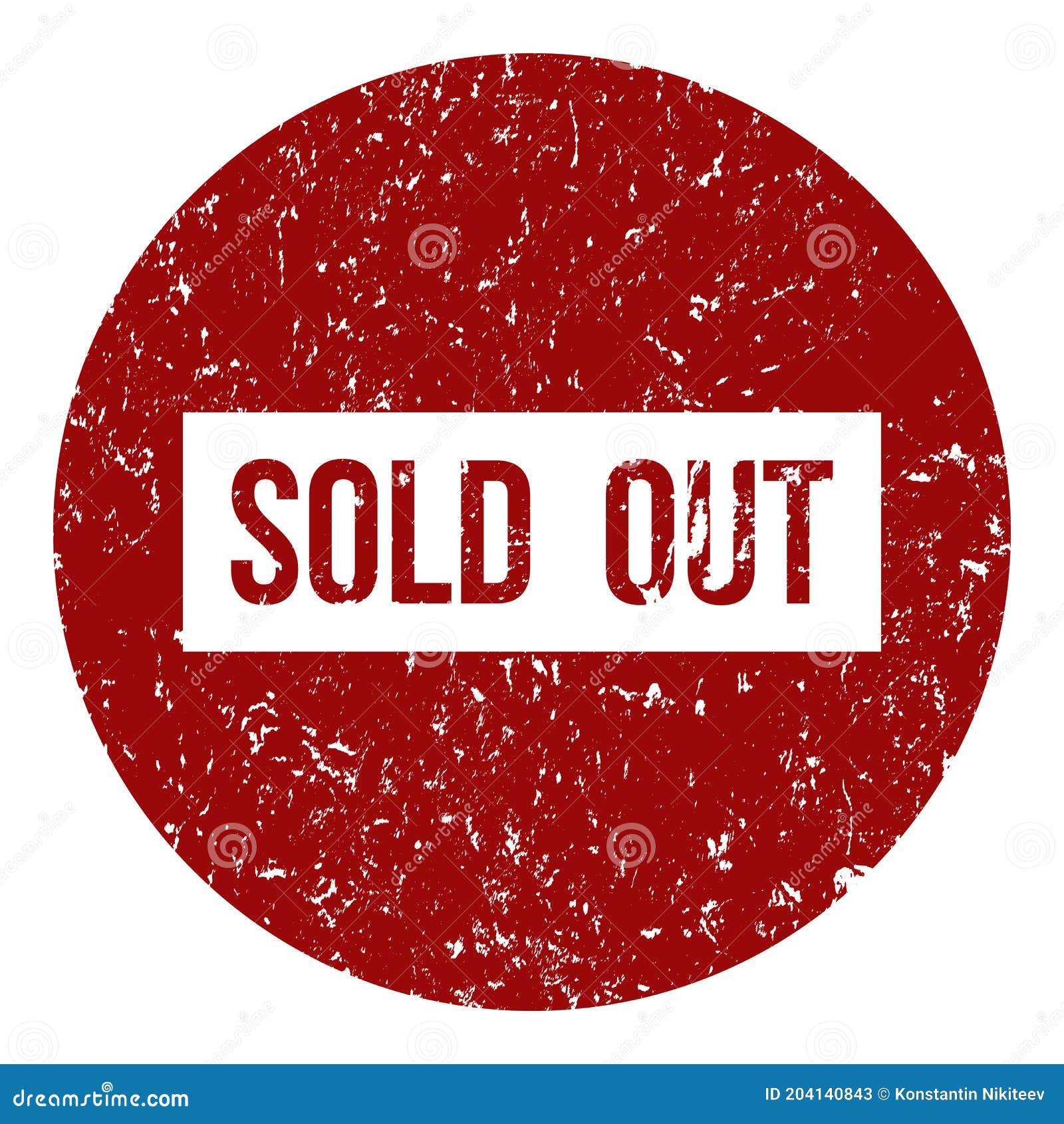 Vector Single Red Stamp - Sold Out Stock Vector - Illustration of ...