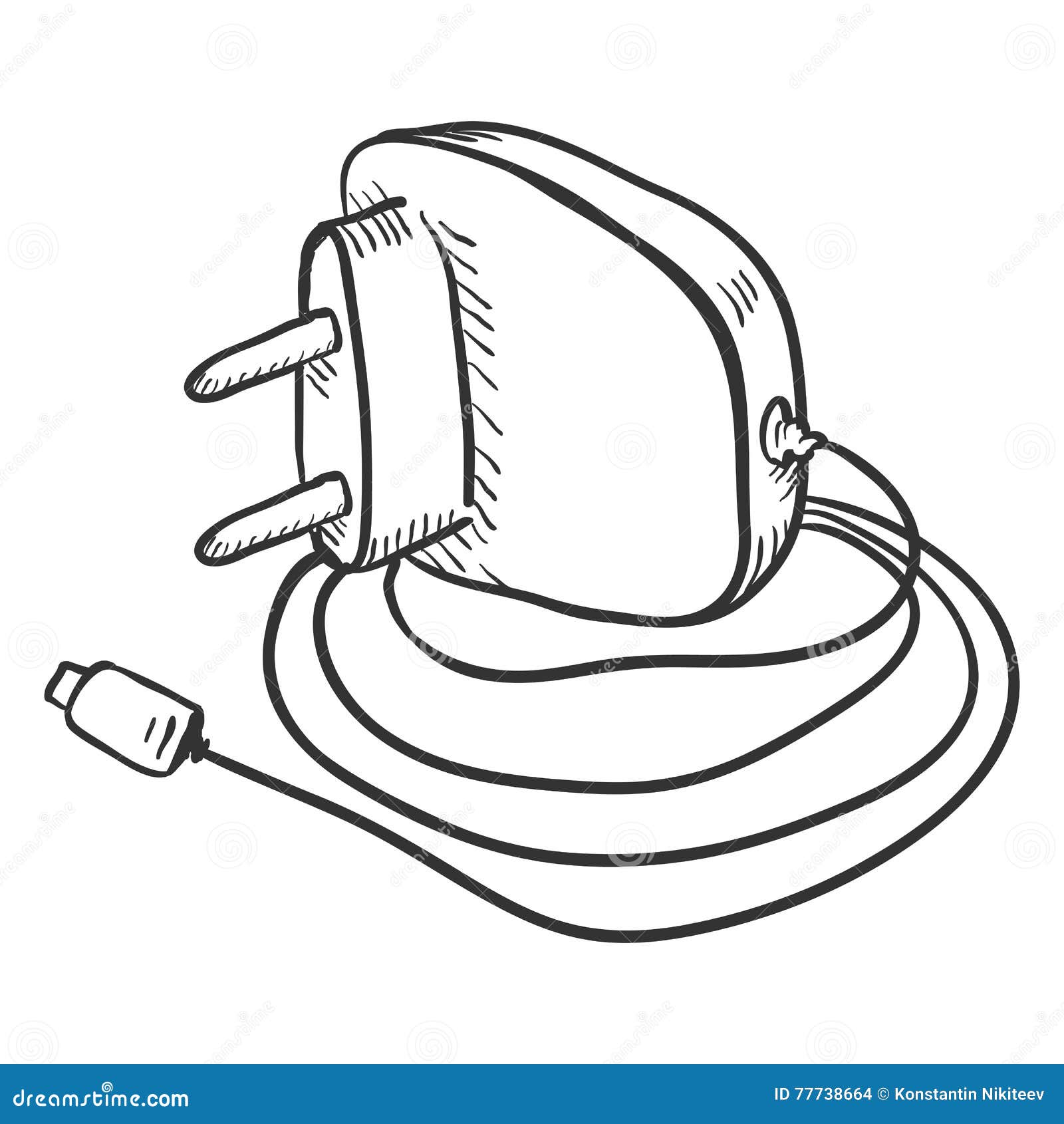 Vector Single Sketch Charger for Mobile Phones Stock Vector ...