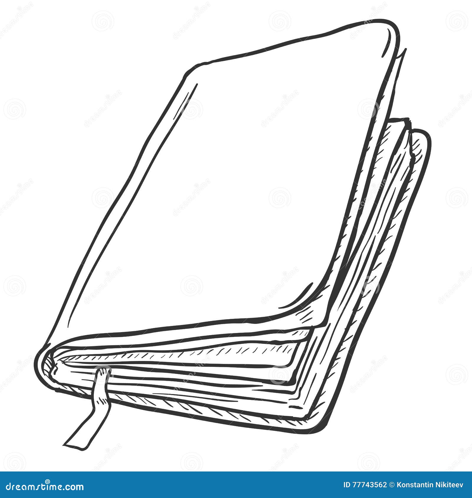 Vector Single Sketch Diary stock vector. Illustration of book - 77743562