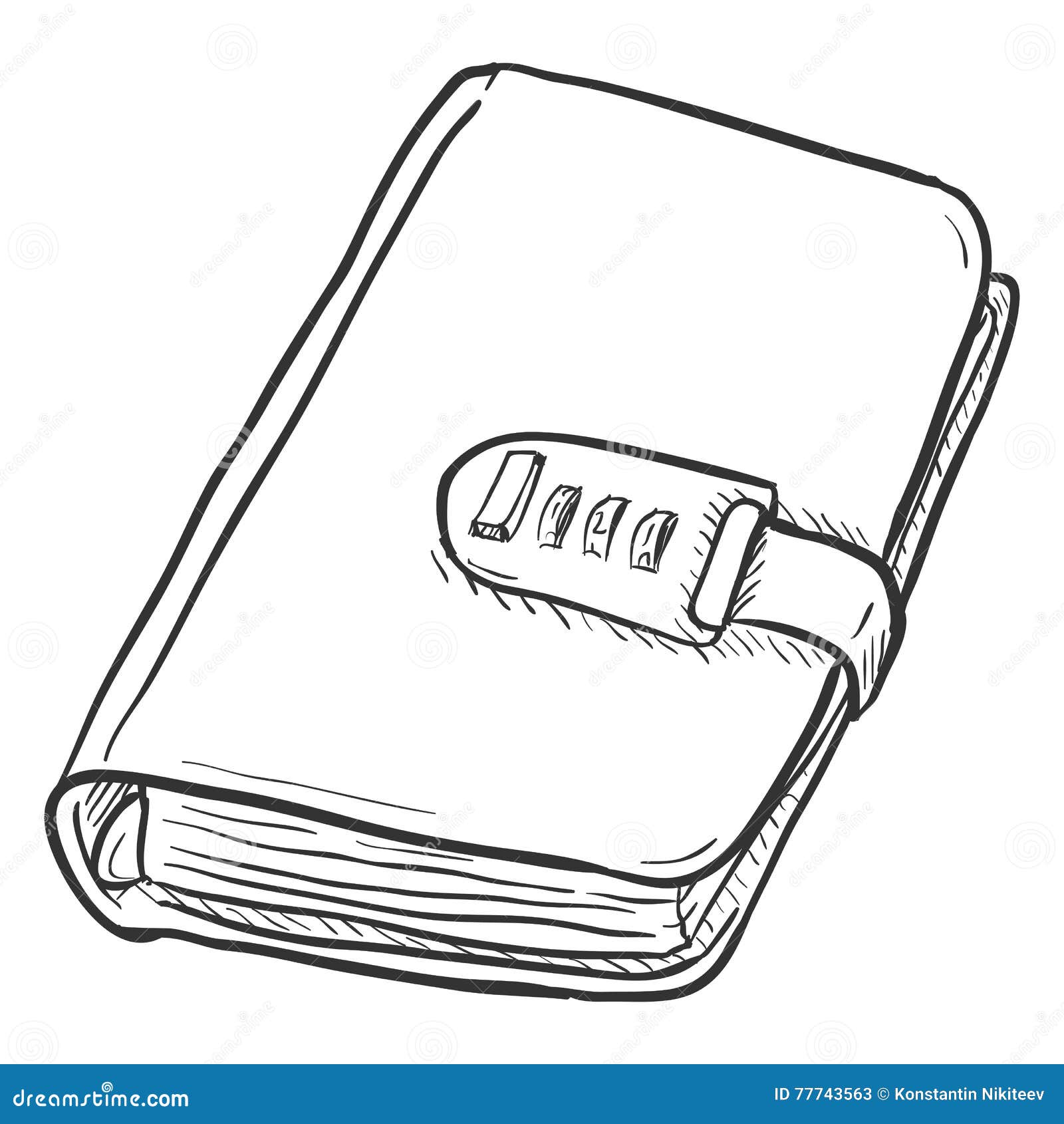 Vector Single Sketch Diary stock vector. Illustration of beginning ...