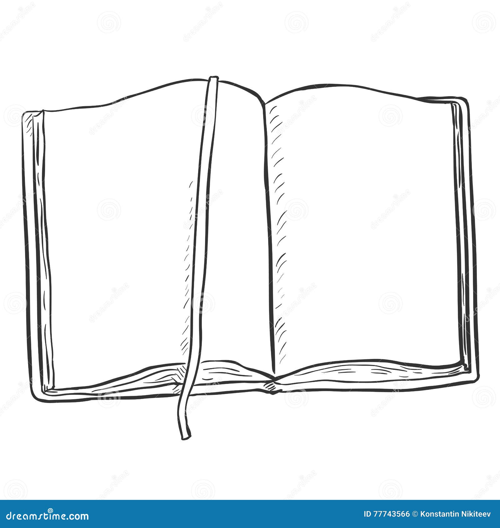 Vector Single Sketch Diary stock vector. Illustration of journal - 77743566