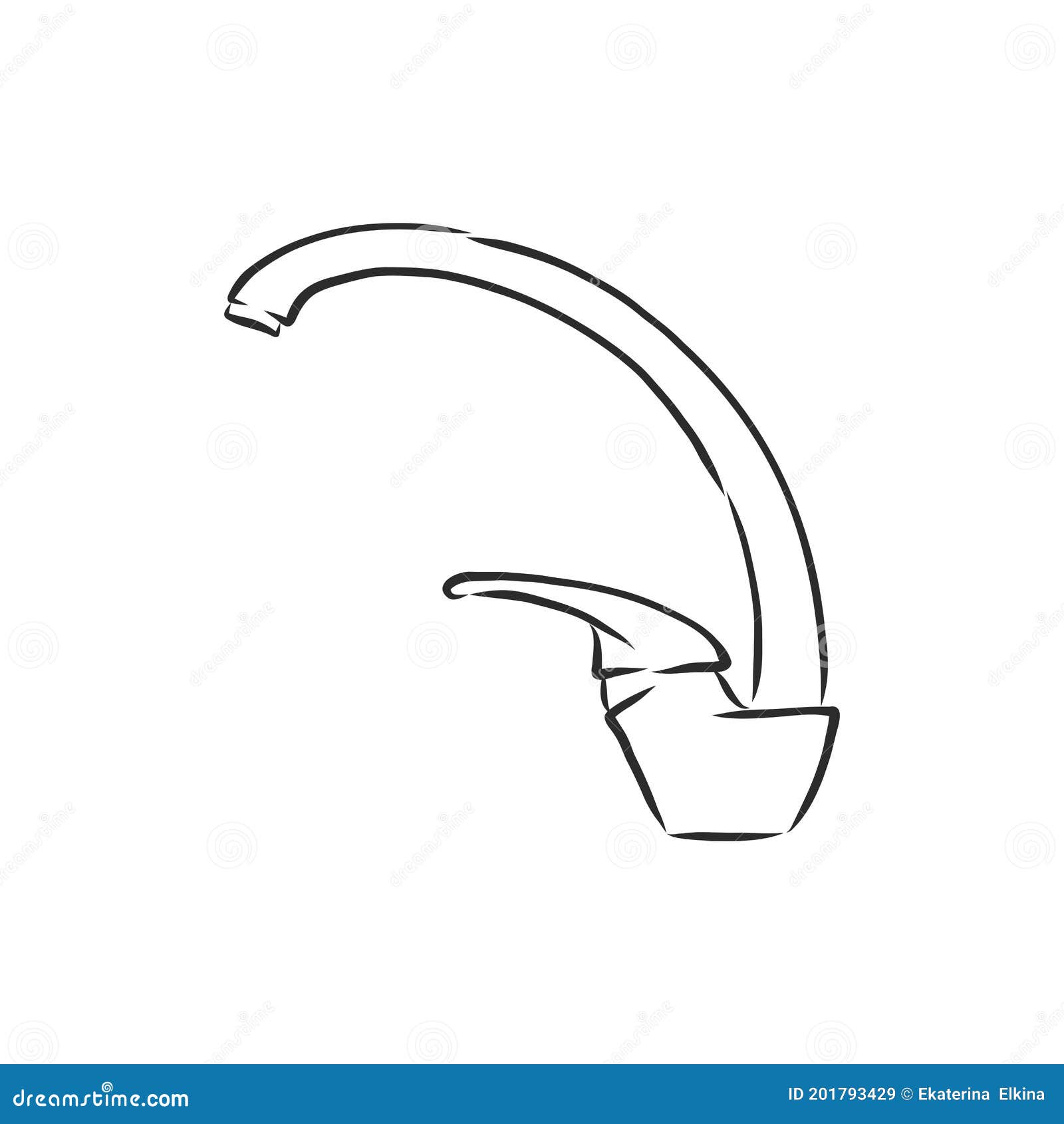 Water Tap for Kitchen, Vector Single Sketch Kitchen Faucet Stock ... Water Tap for Kitchen, Vector Single Sketch Kitchen Faucet Stock ...