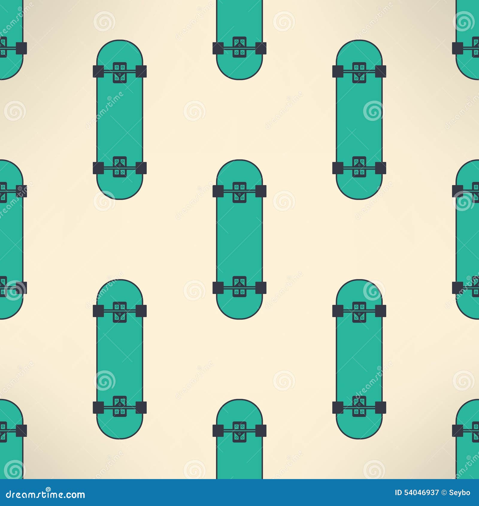 Vector Skateboard Seamless Pattern In Modern Flat Stock Vector ...