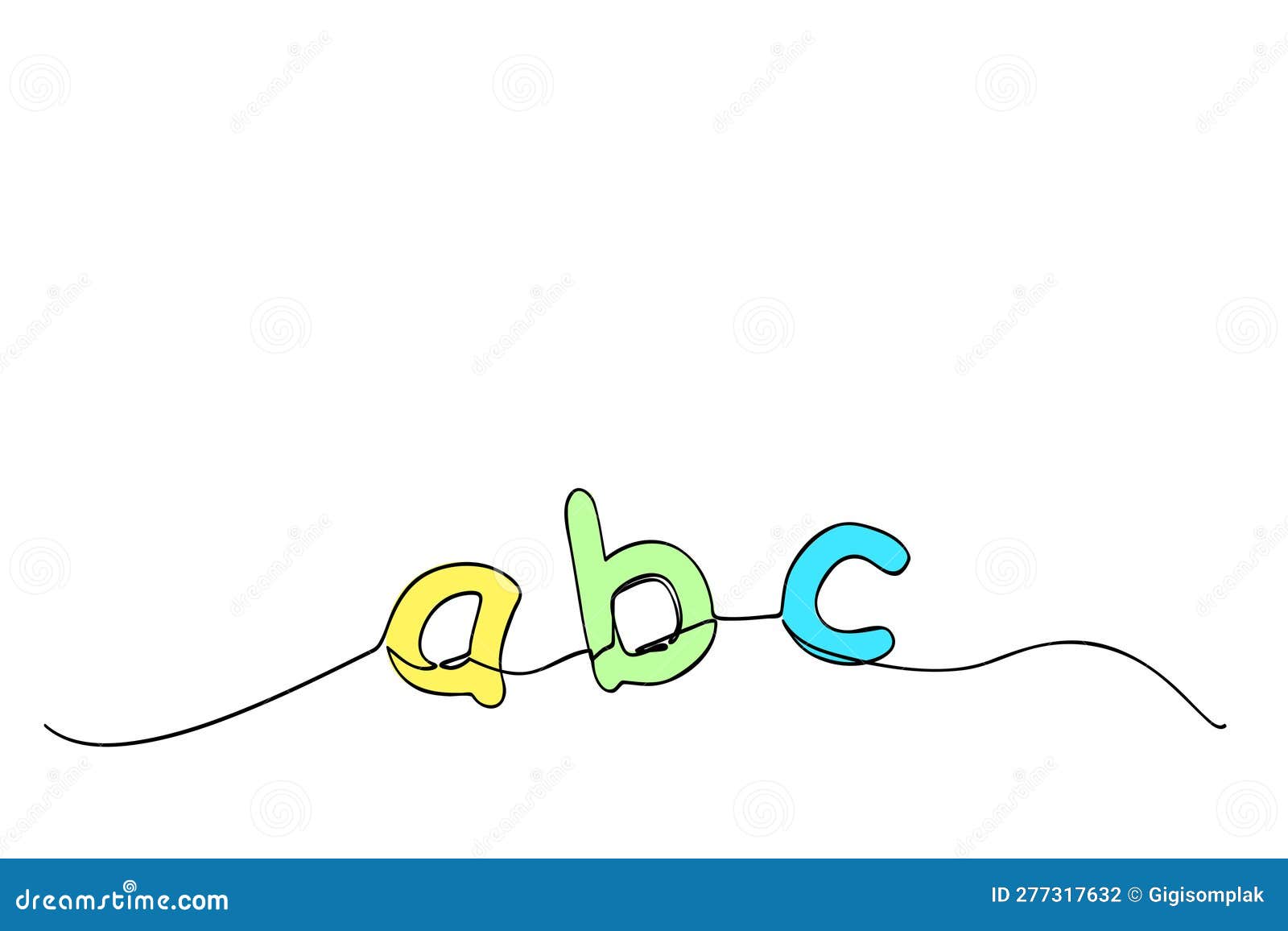 Vector Sketch Alphabet Lowercase a B C, Single Line for Design Element ...